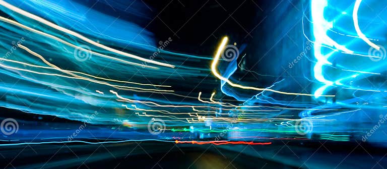 Blue motion car lights stock photo. Image of abstract - 2265342