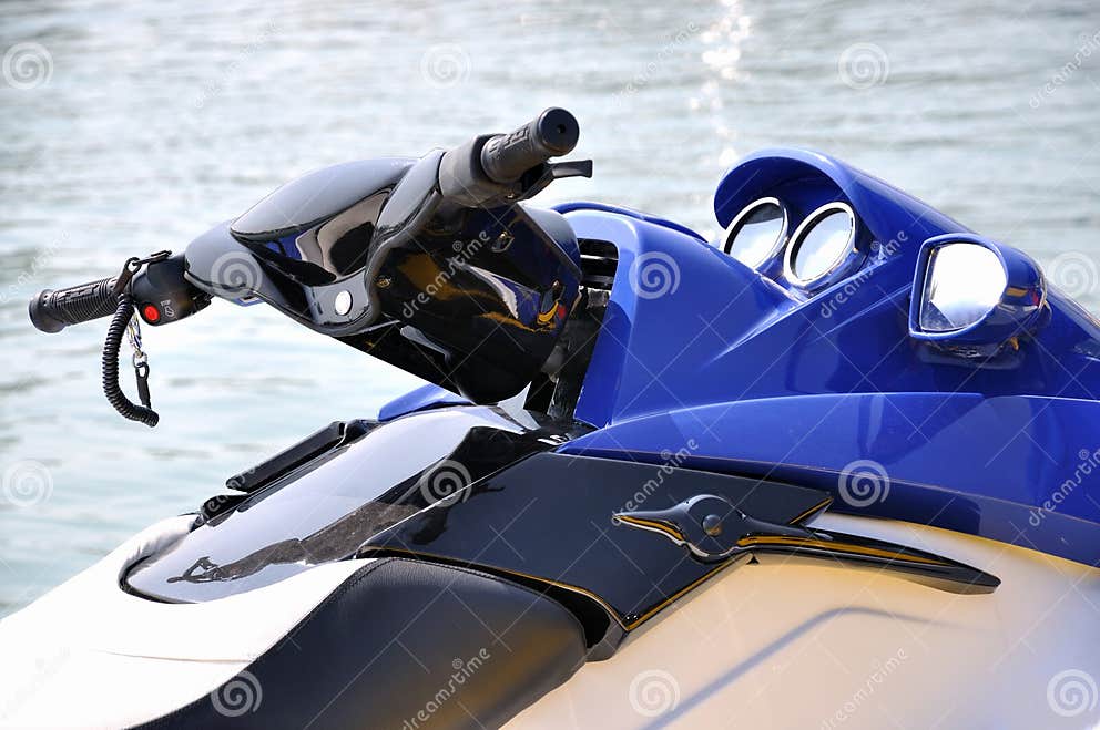 A blue motor boat stock image. Image of hardware, sport - 17449259