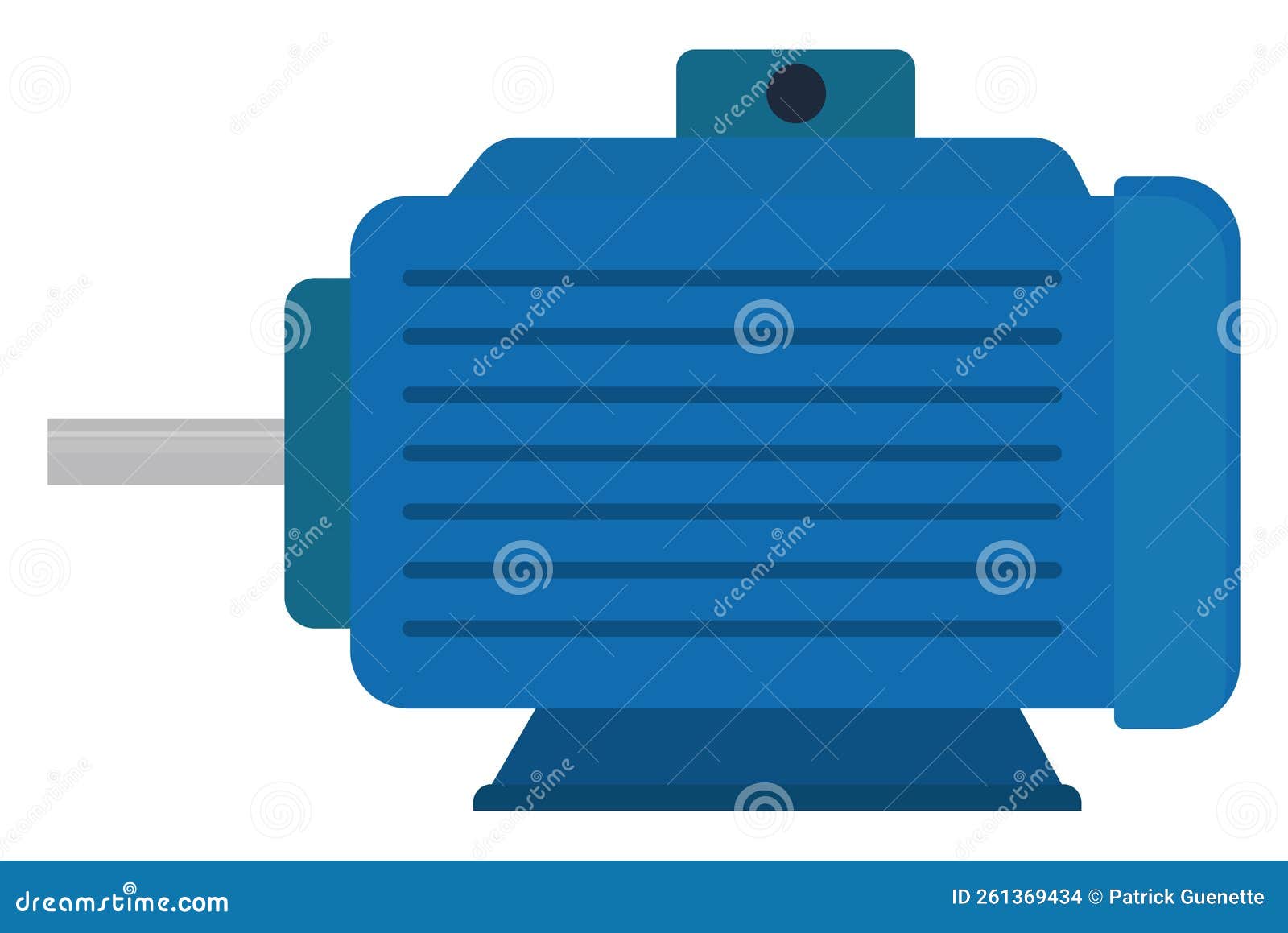 Blue motor, icon stock vector. Illustration of automobile - 261369434
