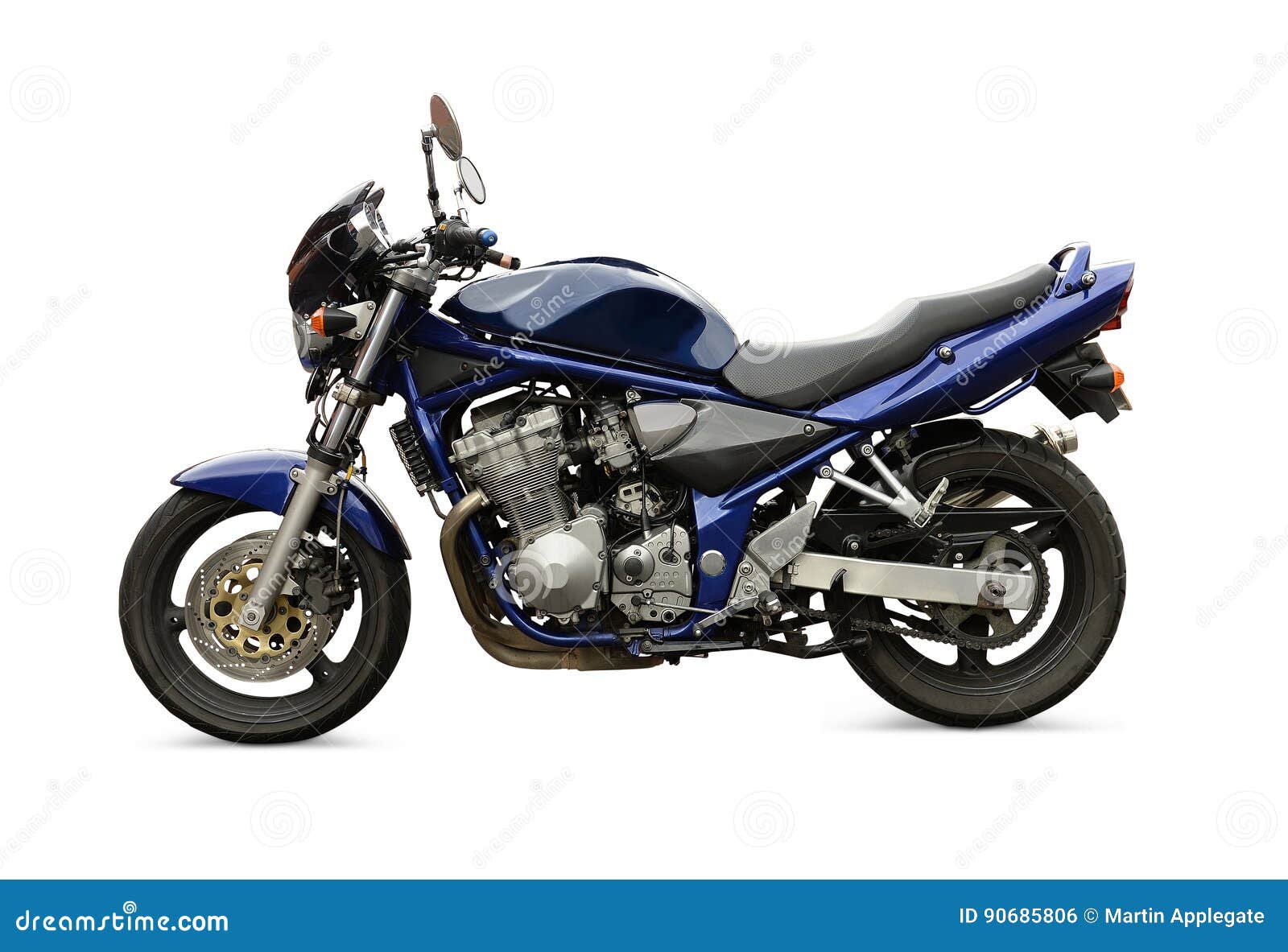 Blue motorbike stock photo. Image of vehicular, motorsport - 90685806