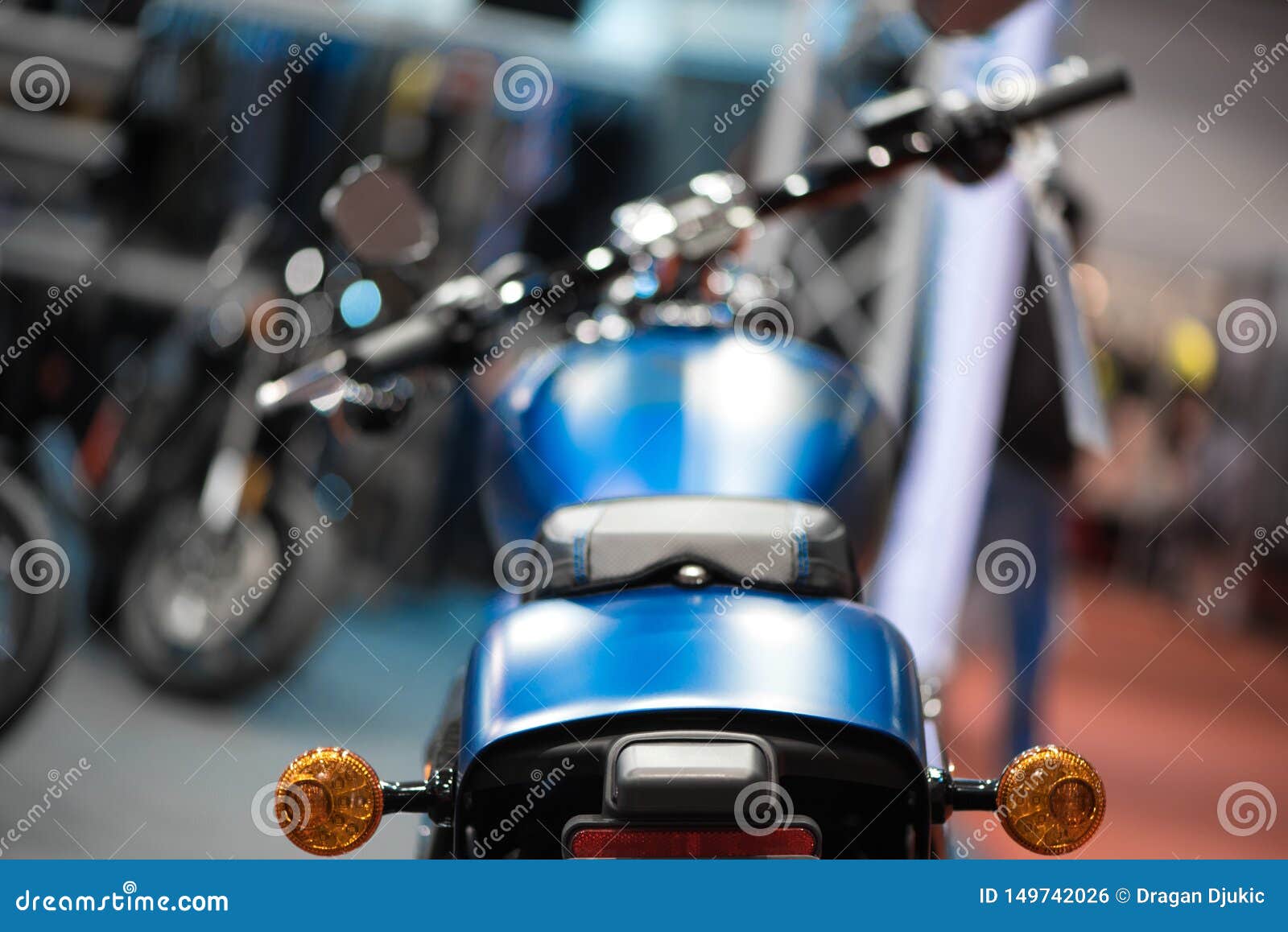 Blue Motorcycle By The Paddy Field.Photo Taken At Sungai Petani Kedah ...