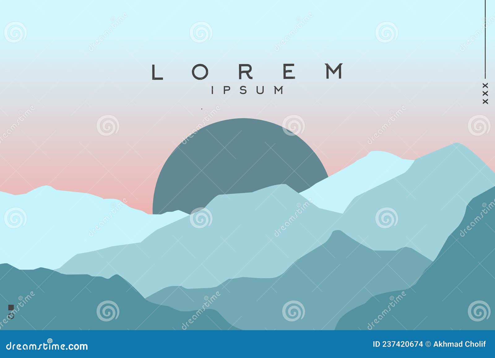 Blue Mountain Abstract Background Stock Vector - Illustration of ...