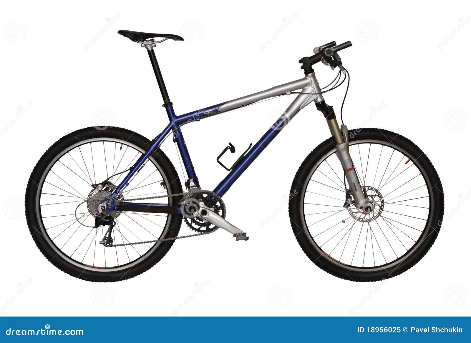Blue Mountain bike stock image. Image of saddle, fiber - 18956025