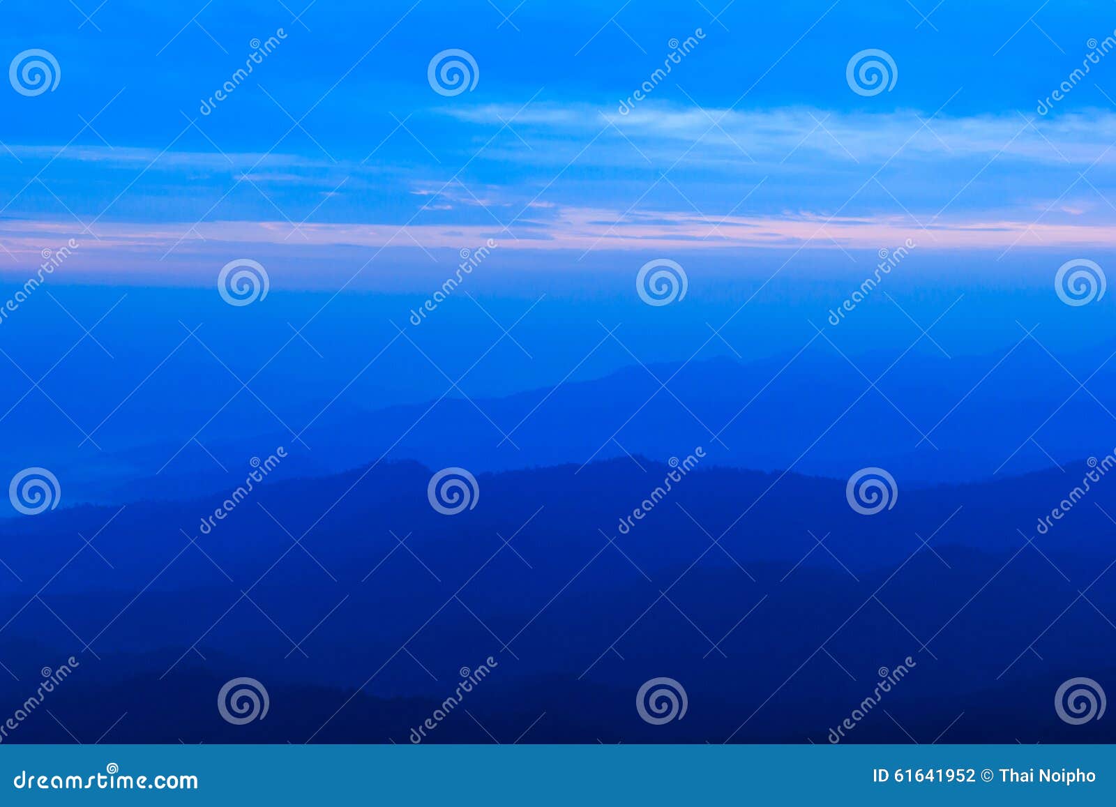 Blue Mountain with Blue Sky. Stock Photo - Image of travel, ridge: 61641952