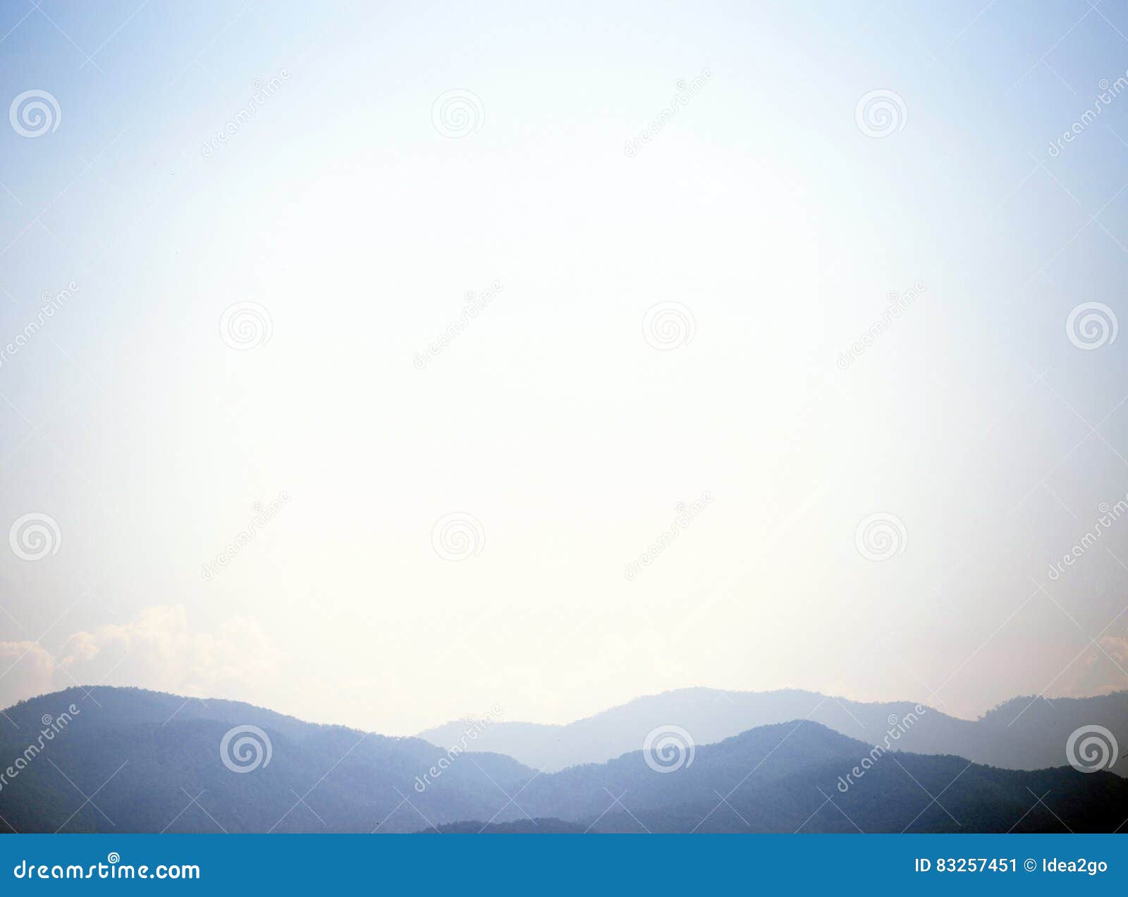 Blue Mountain with Blue Sky and Clouds Background Stock Image - Image ...