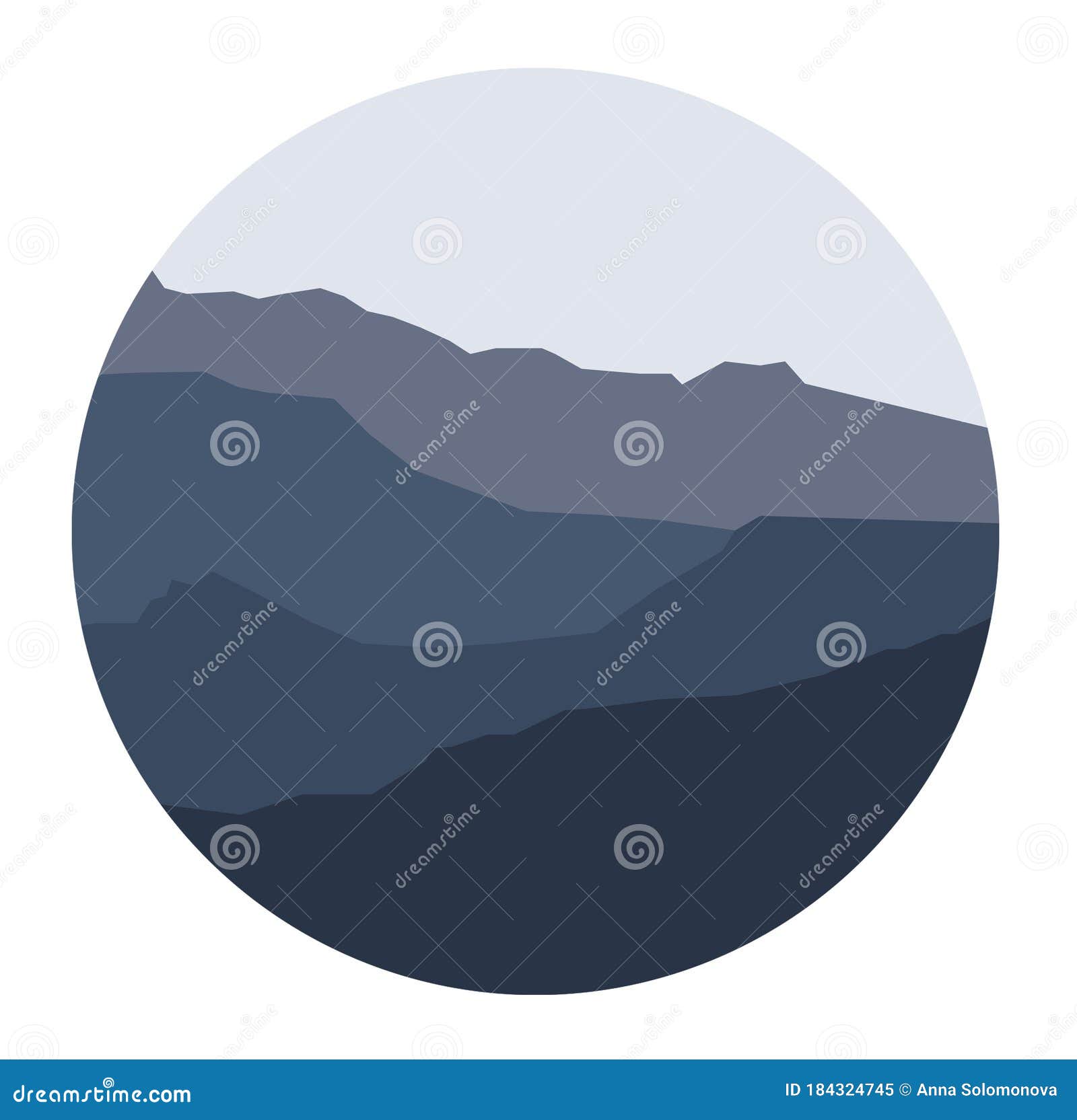 Mountain Circle Logo Vector | CartoonDealer.com #122015549