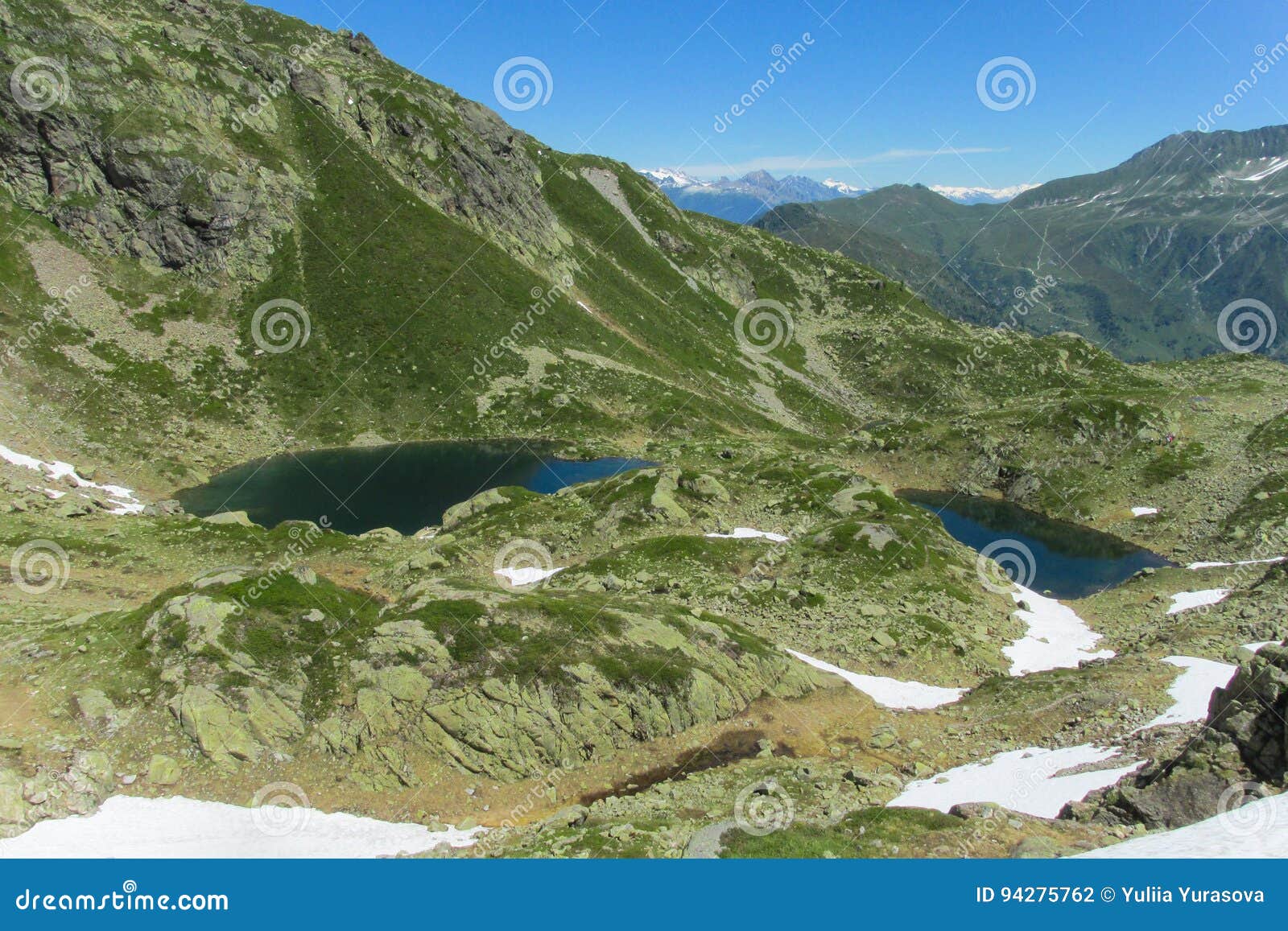 Blue mountain lake stock photo. Image of grass, landscape - 94275762