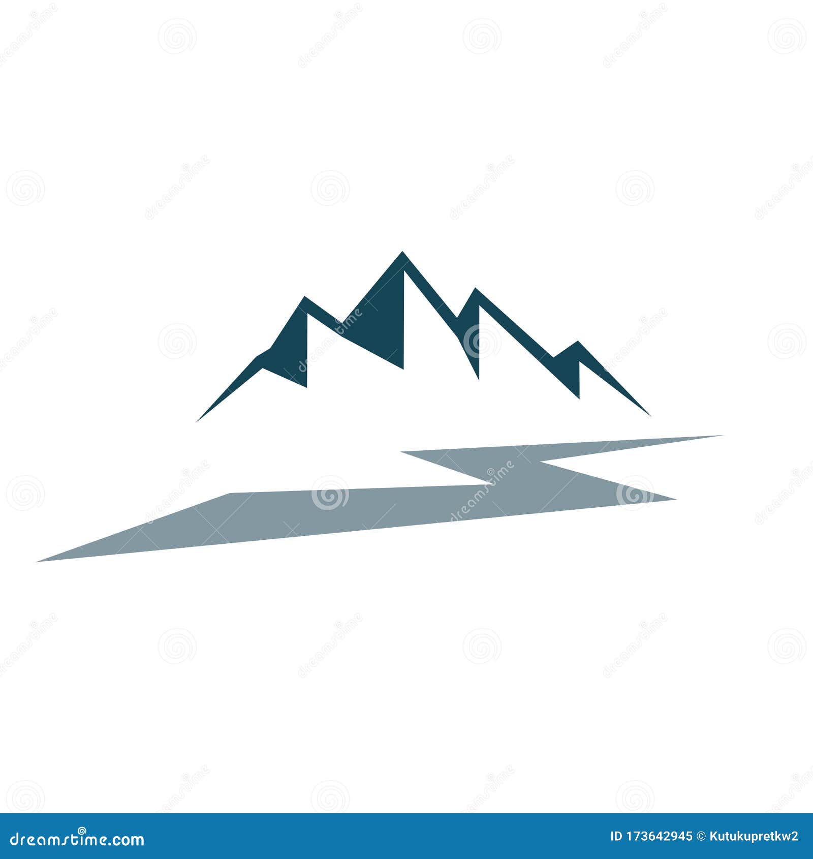 Blue Mountain Line Logo Template Illustration Design. Vector EPS 10 ...