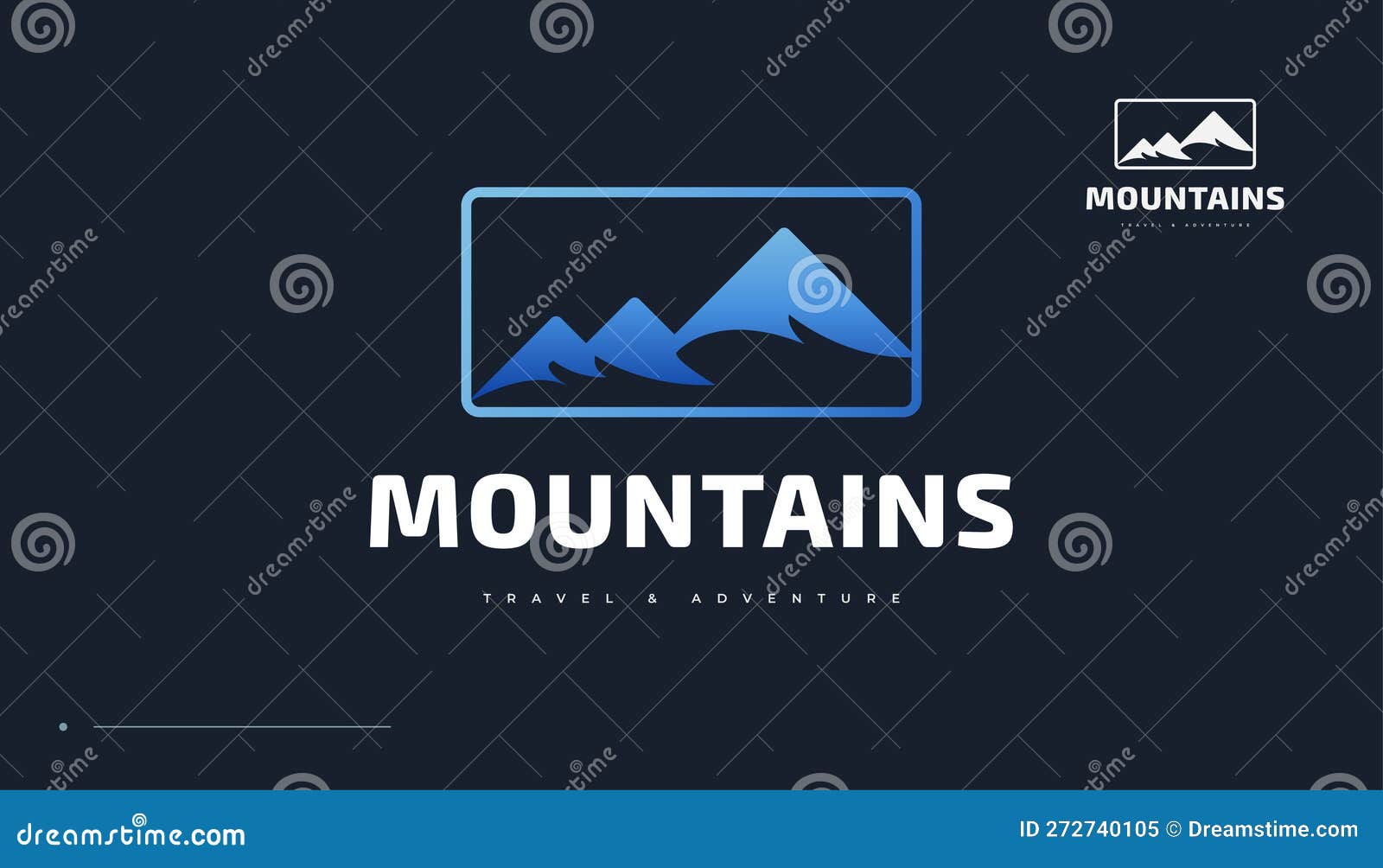 Blue Mountain Logo. Landscape Hills Logo Design Stock Vector ...