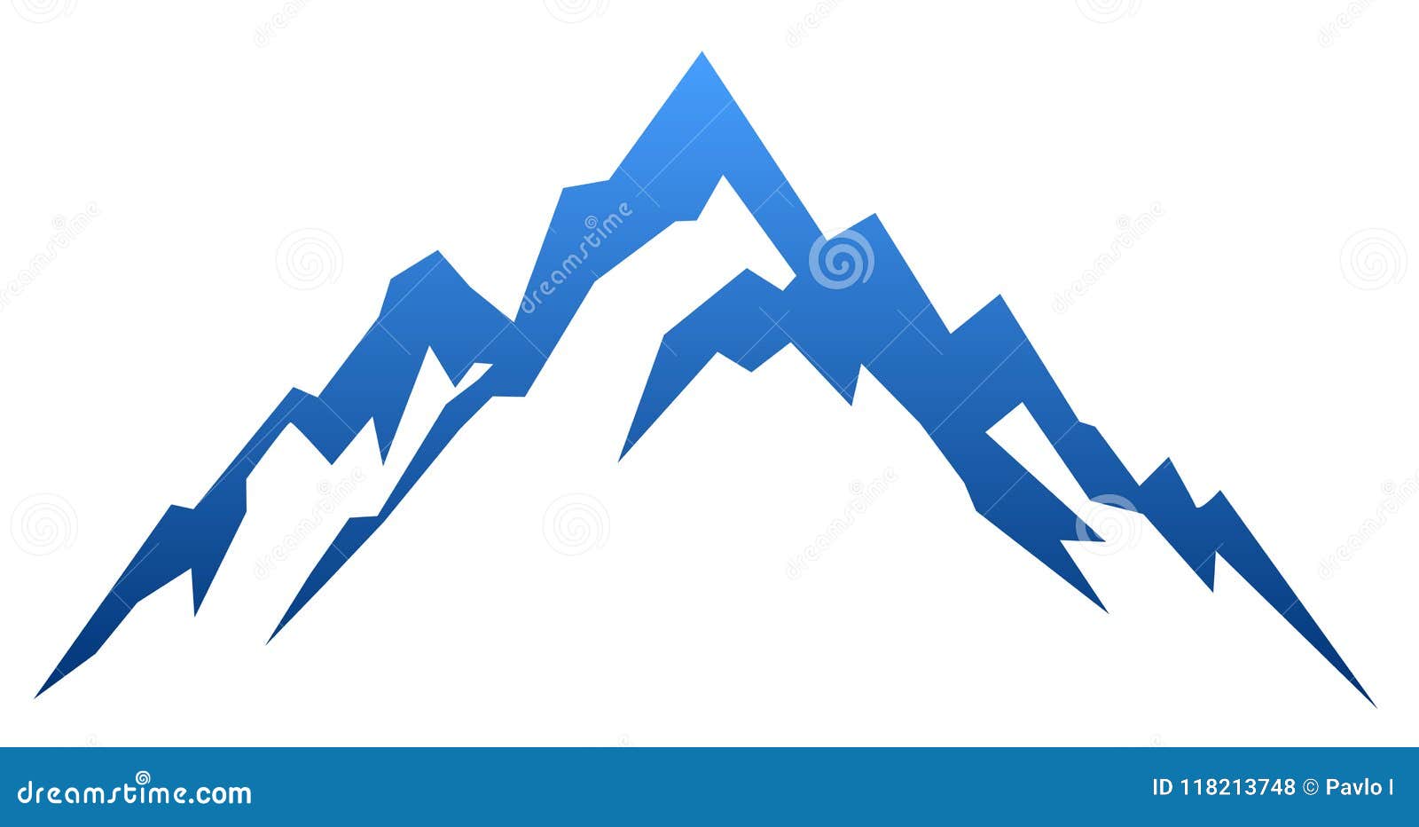 Blue Mountain - Stock Vector Stock Vector - Illustration of silhouette ...