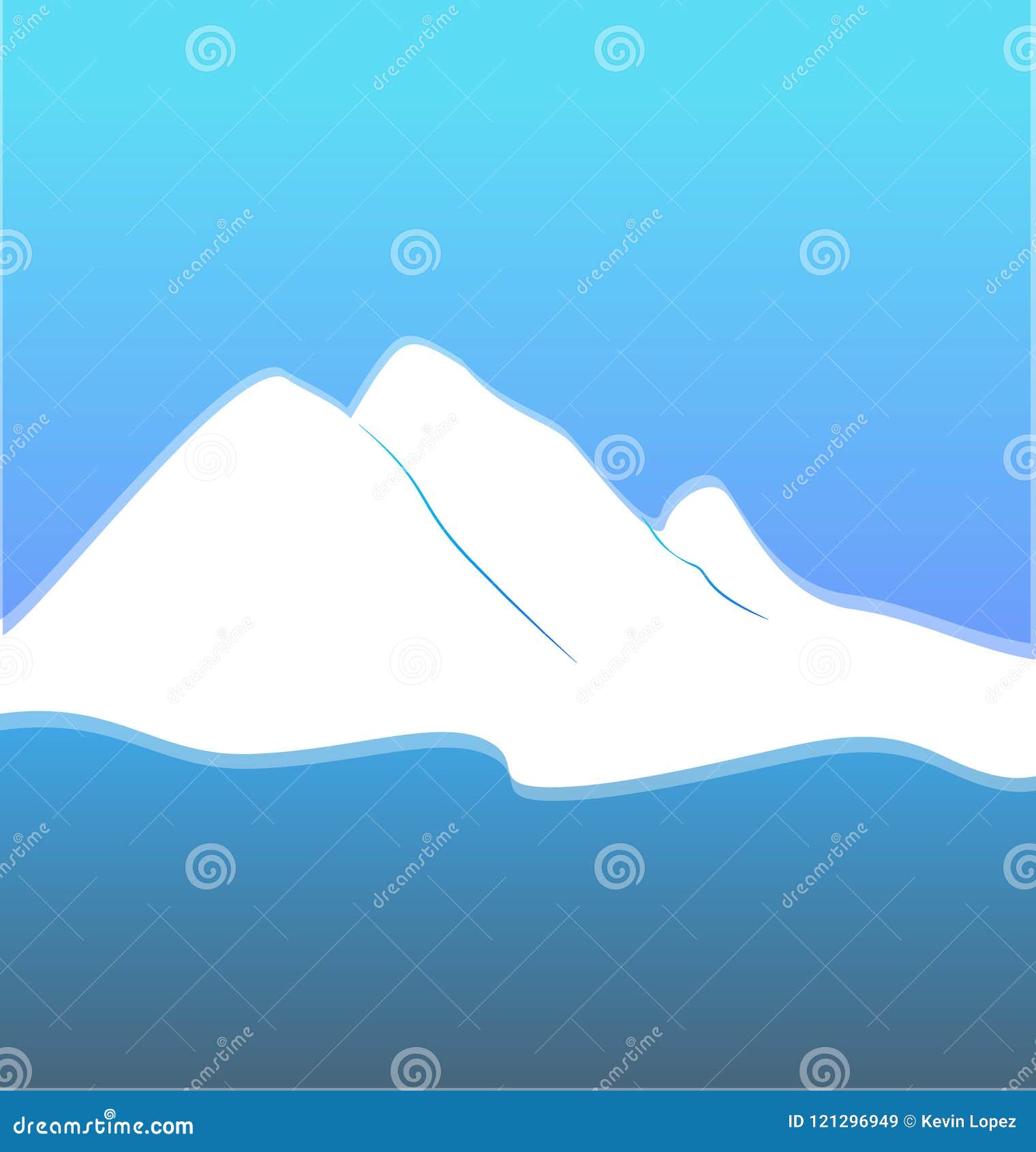 Blue Mountain Terrain Vector Stock Vector - Illustration of morning ...
