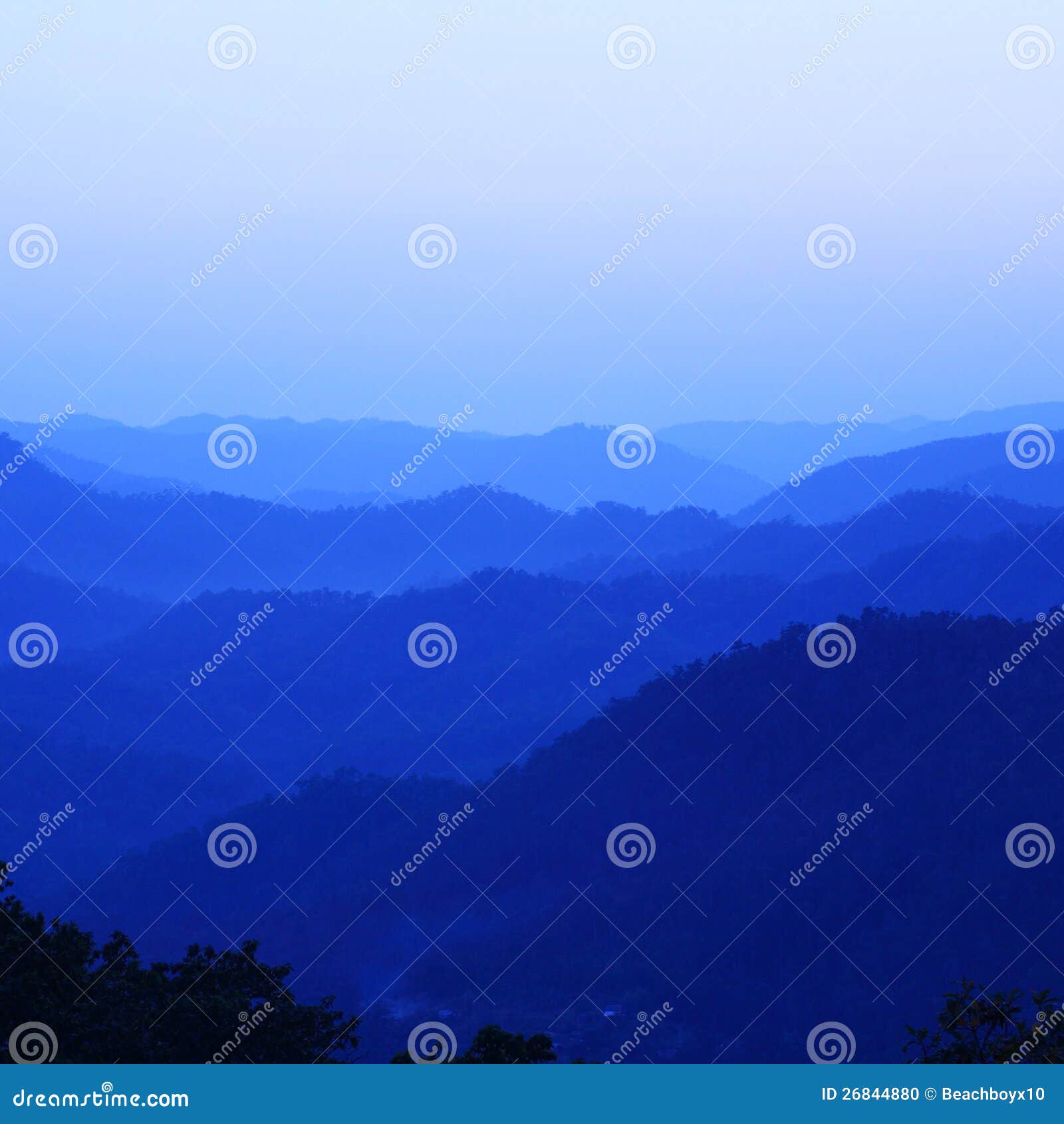 Blue mountain view stock photo. Image of forest, nature - 26844880