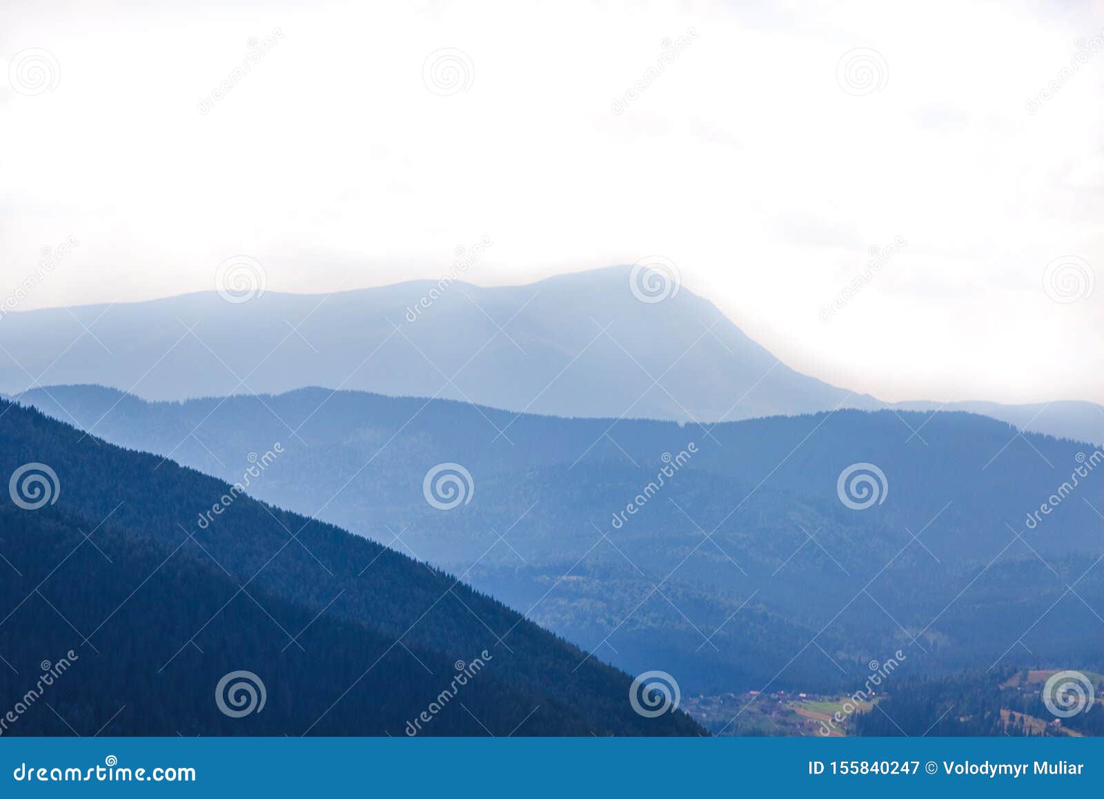 Blue Mountains at Different Distances in Perspective_ Stock Image ...