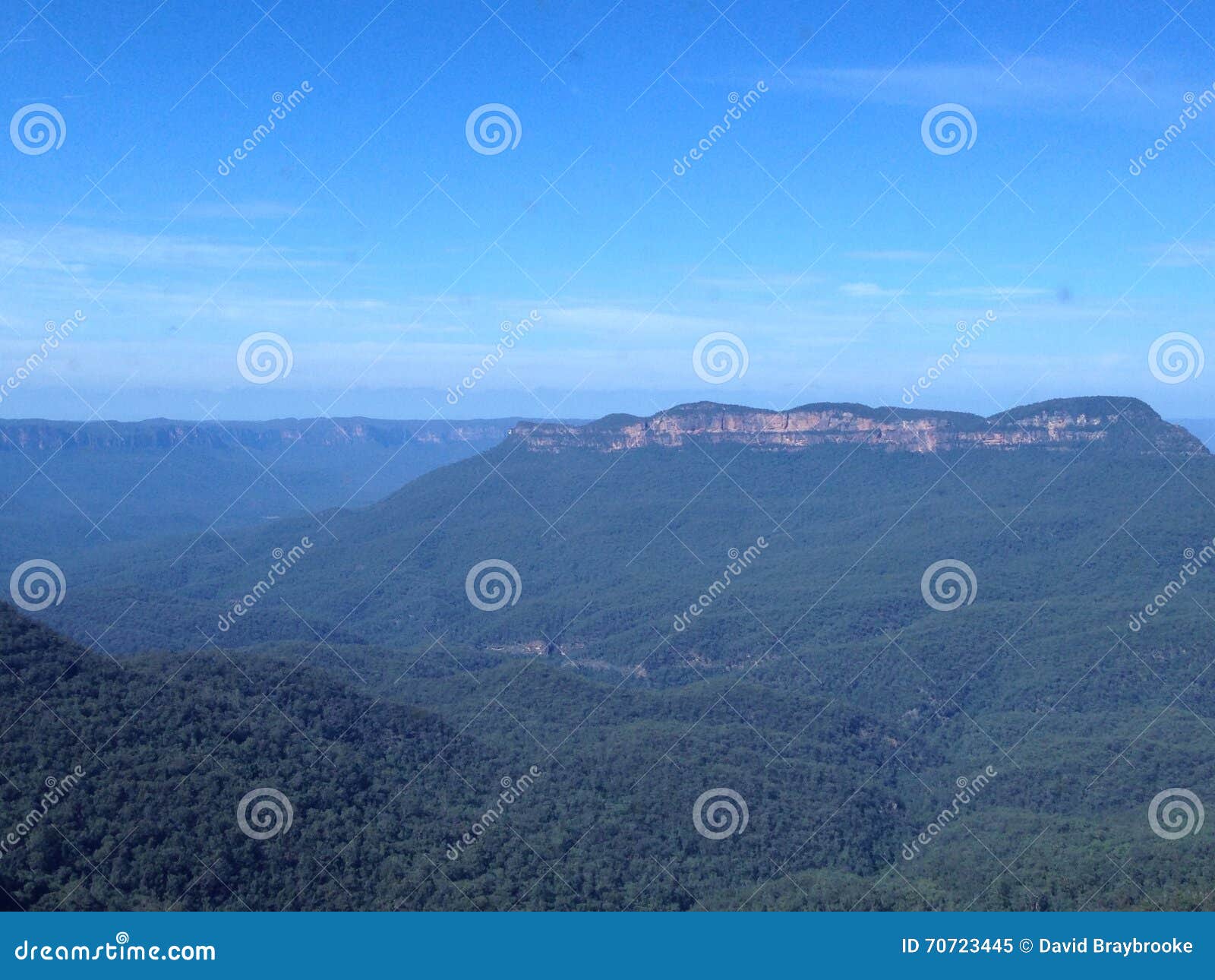 The Blue Mountains Valley View Stock Image - Image of escarpment ...