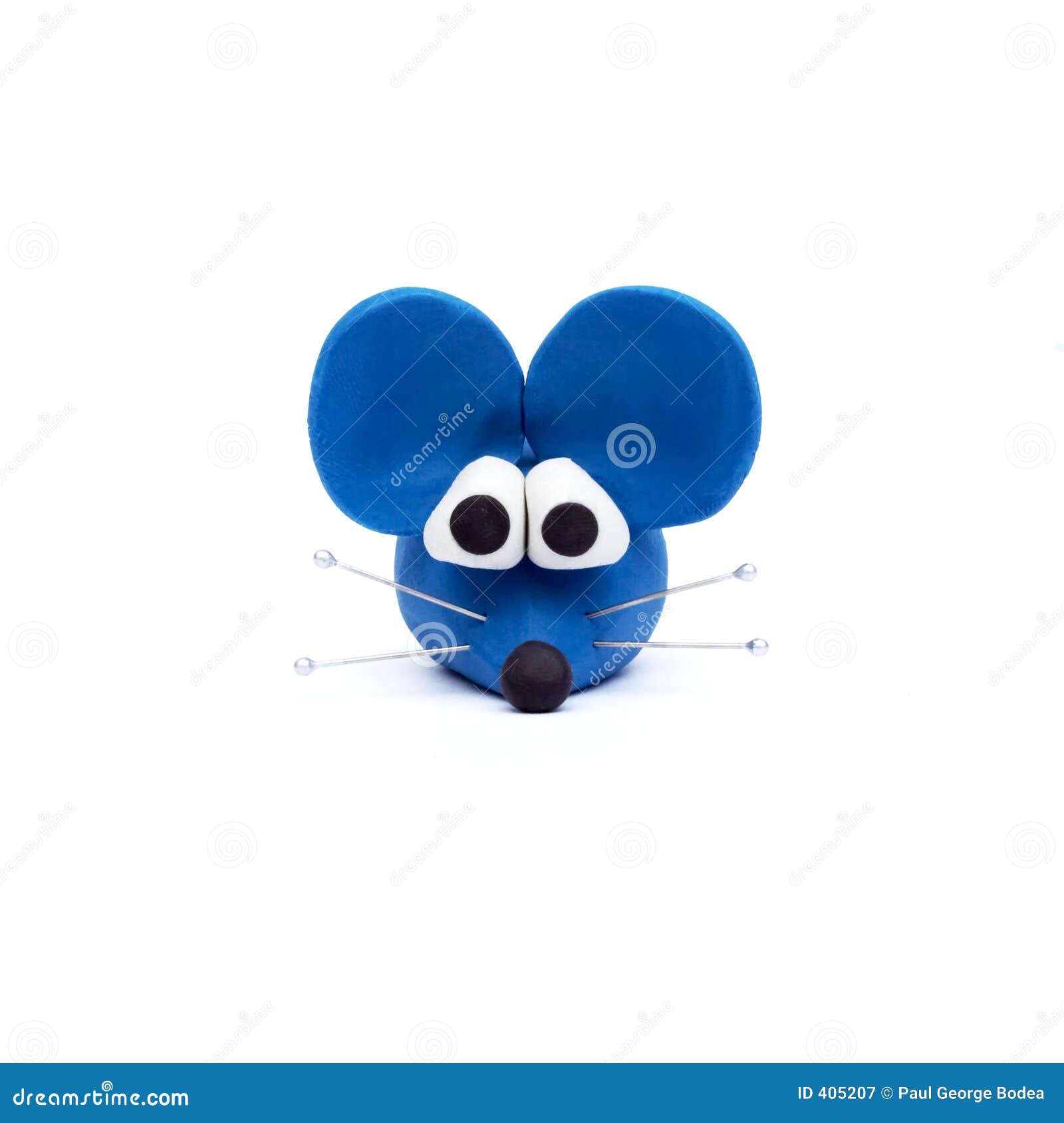 Blue mouse, clay modeling stock image. Image of character - 405207