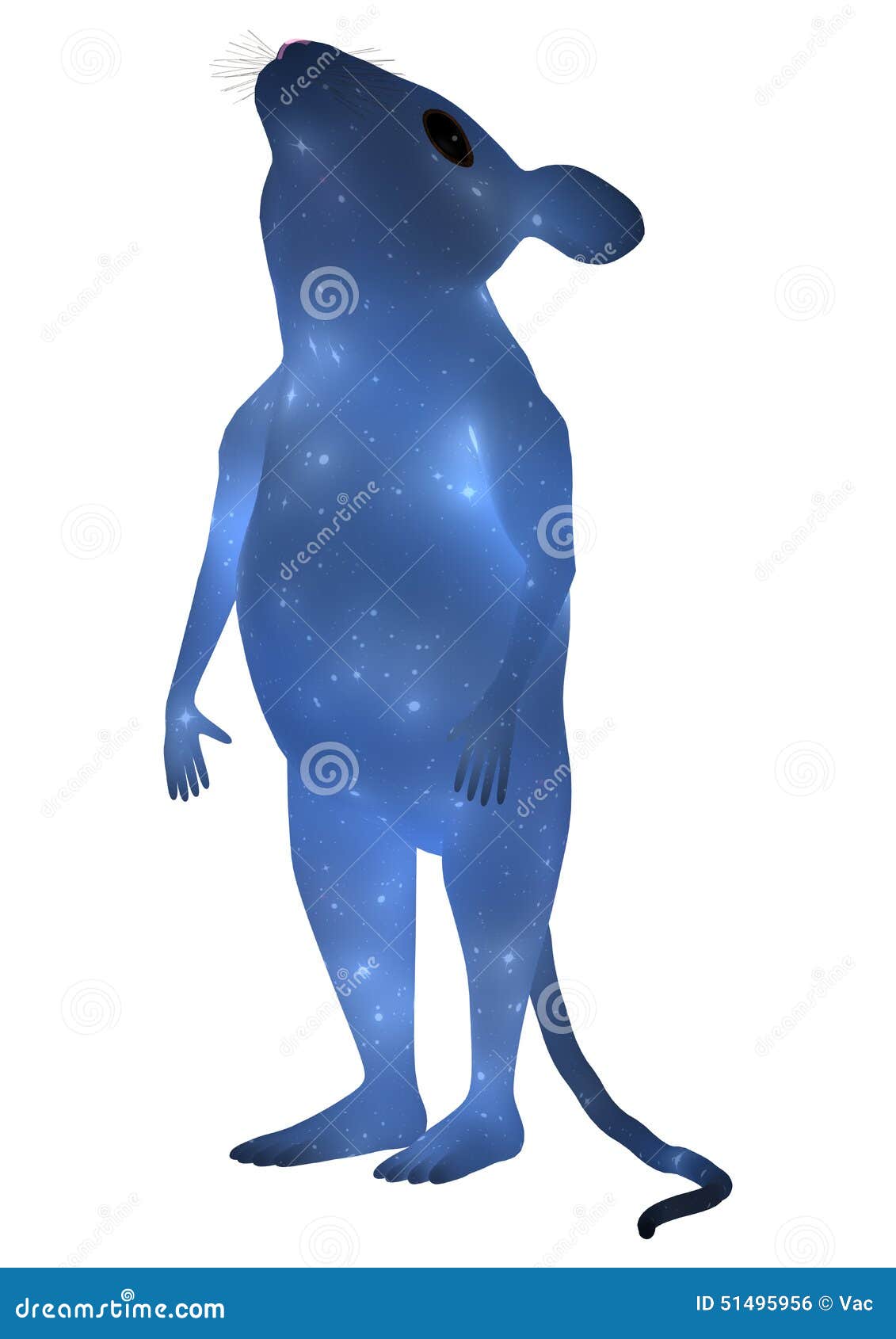Blue Mouse stock illustration. Illustration of fairytale - 51495956