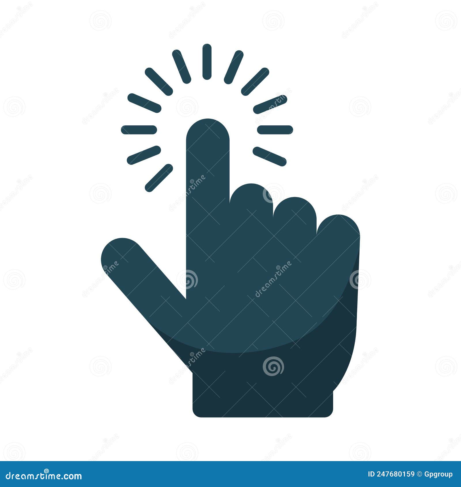 Blue mouse pointer stock vector. Illustration of tool - 247680159