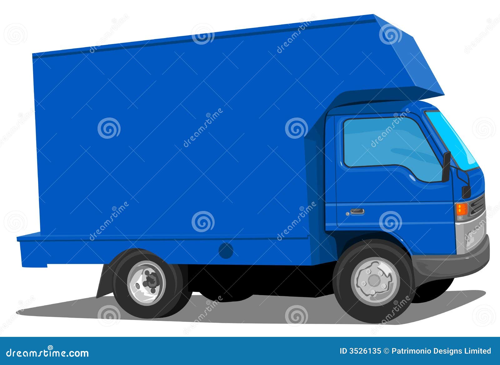 Blue Moving Van stock vector. Illustration of transportation - 3526135