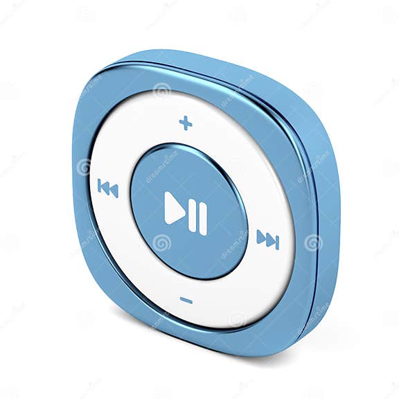 Blue mp3 player stock illustration. Illustration of small - 130098333
