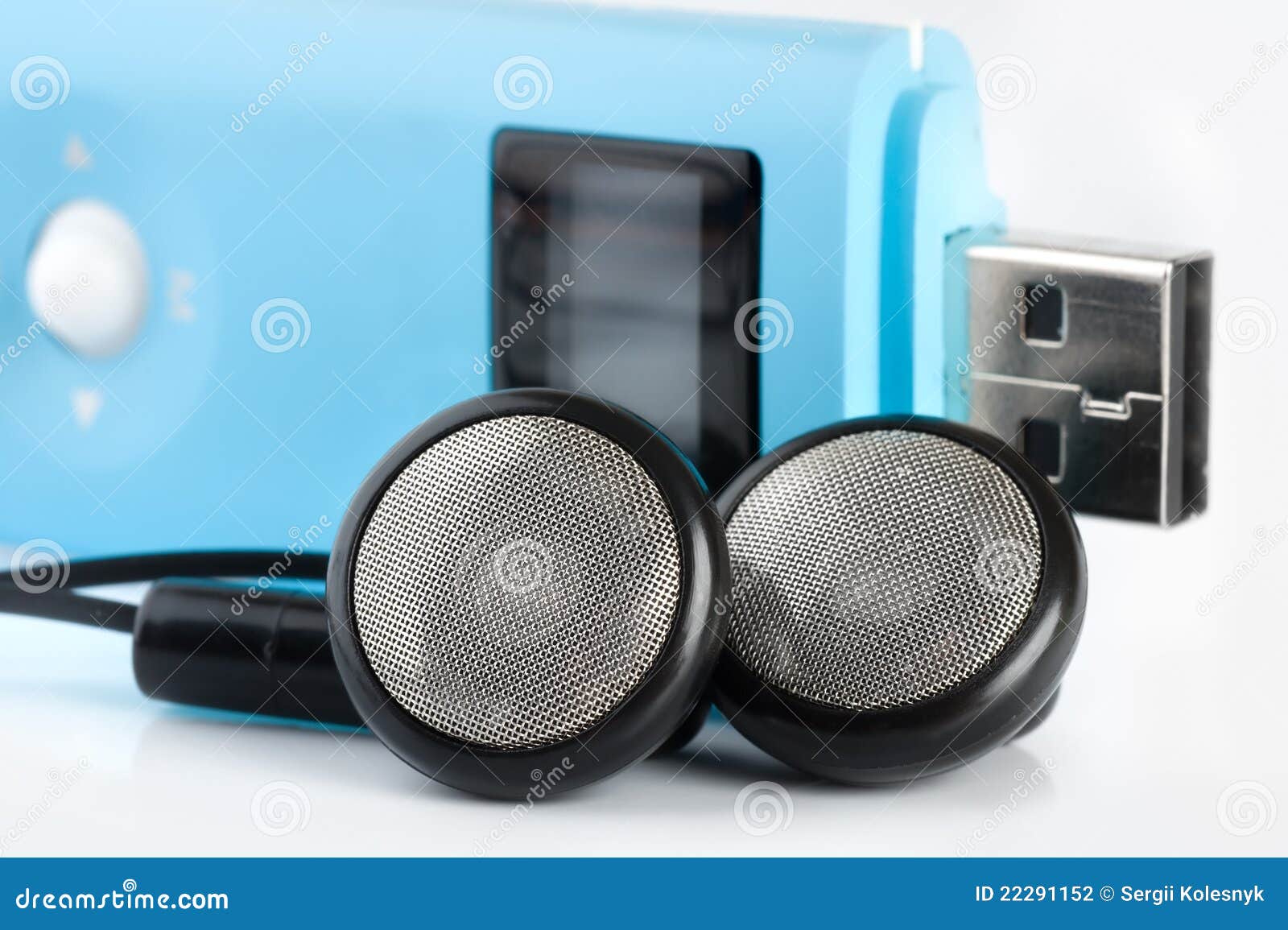 Blue MP3 player stock photo. Image of piracy, ripped - 22291152