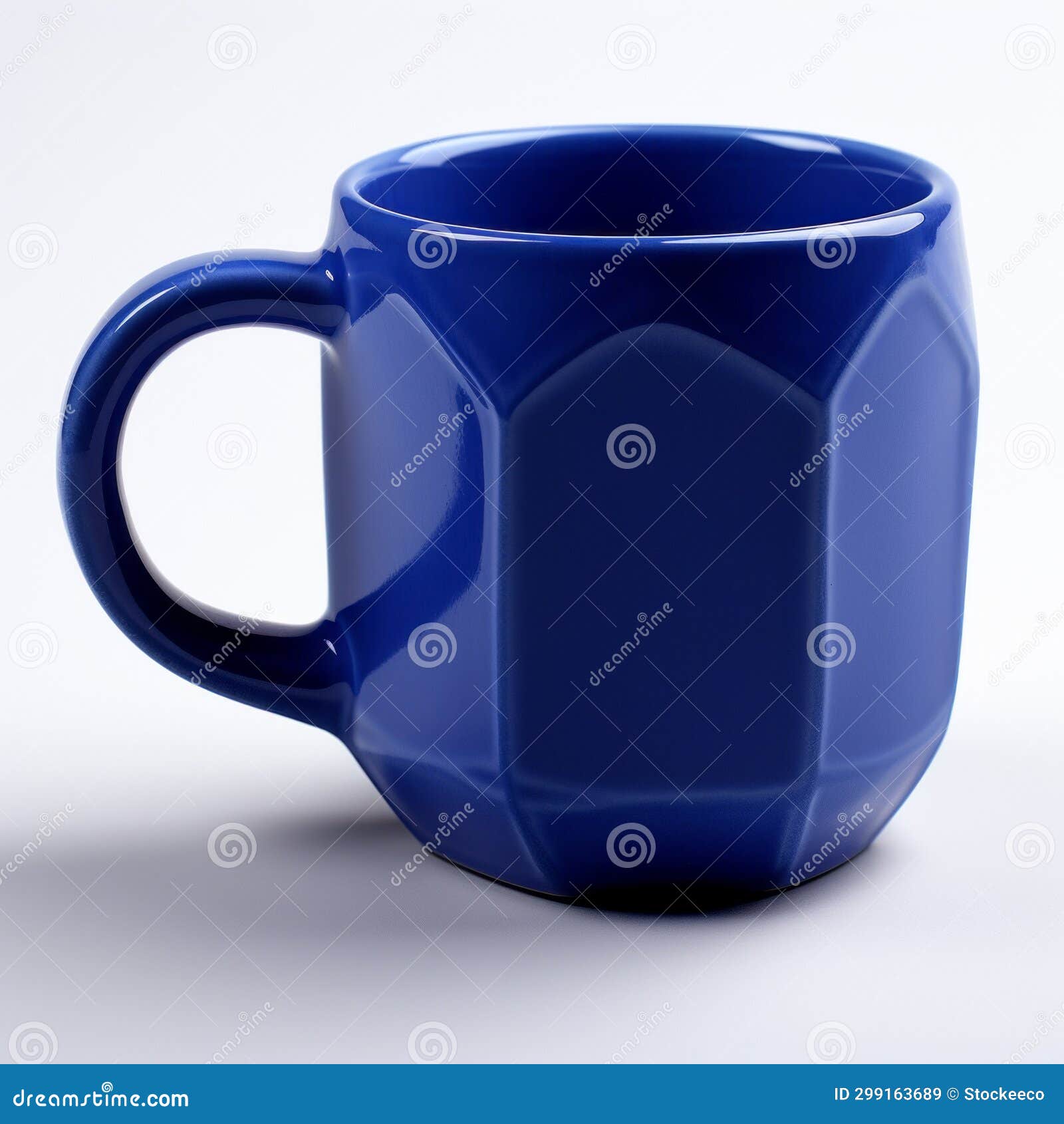 Striking 3d Tea Mug in Bold Blue Stock Illustration - Illustration of ...
