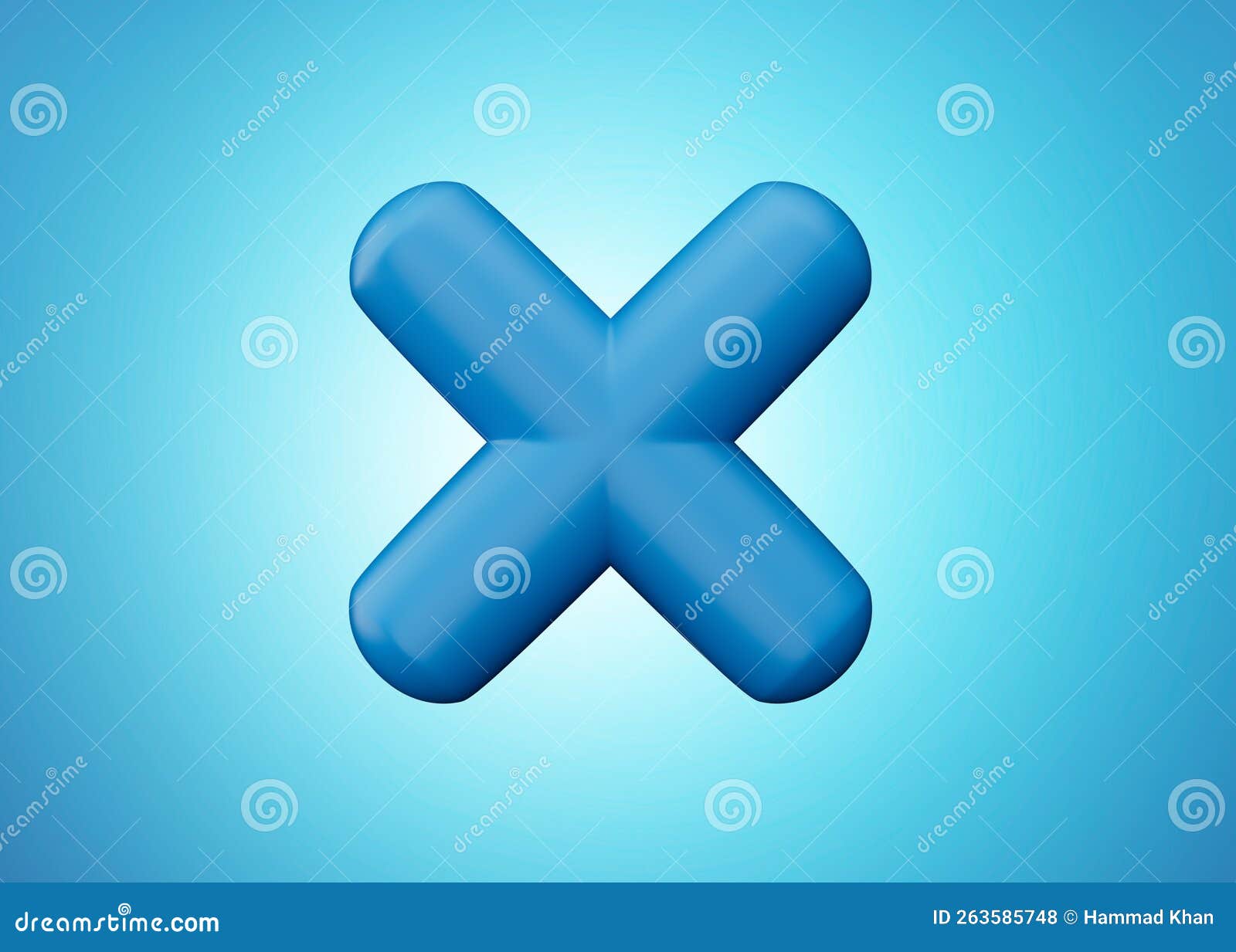 Blue Multiple Math Symbol. 3D Illustration on Blue Background Stock ...