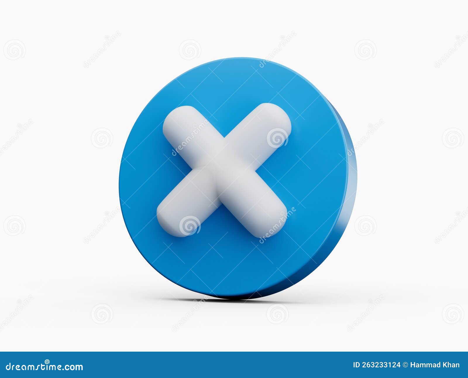 Blue Multiple Math Symbol. 3D Illustration on White Background Stock ...