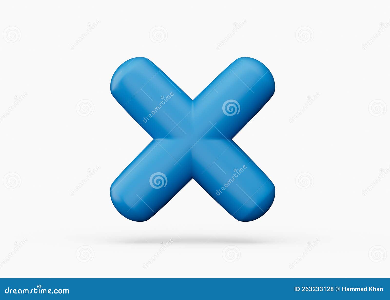 Blue Multiple Math Symbol. 3D Illustration on White Background Stock ...