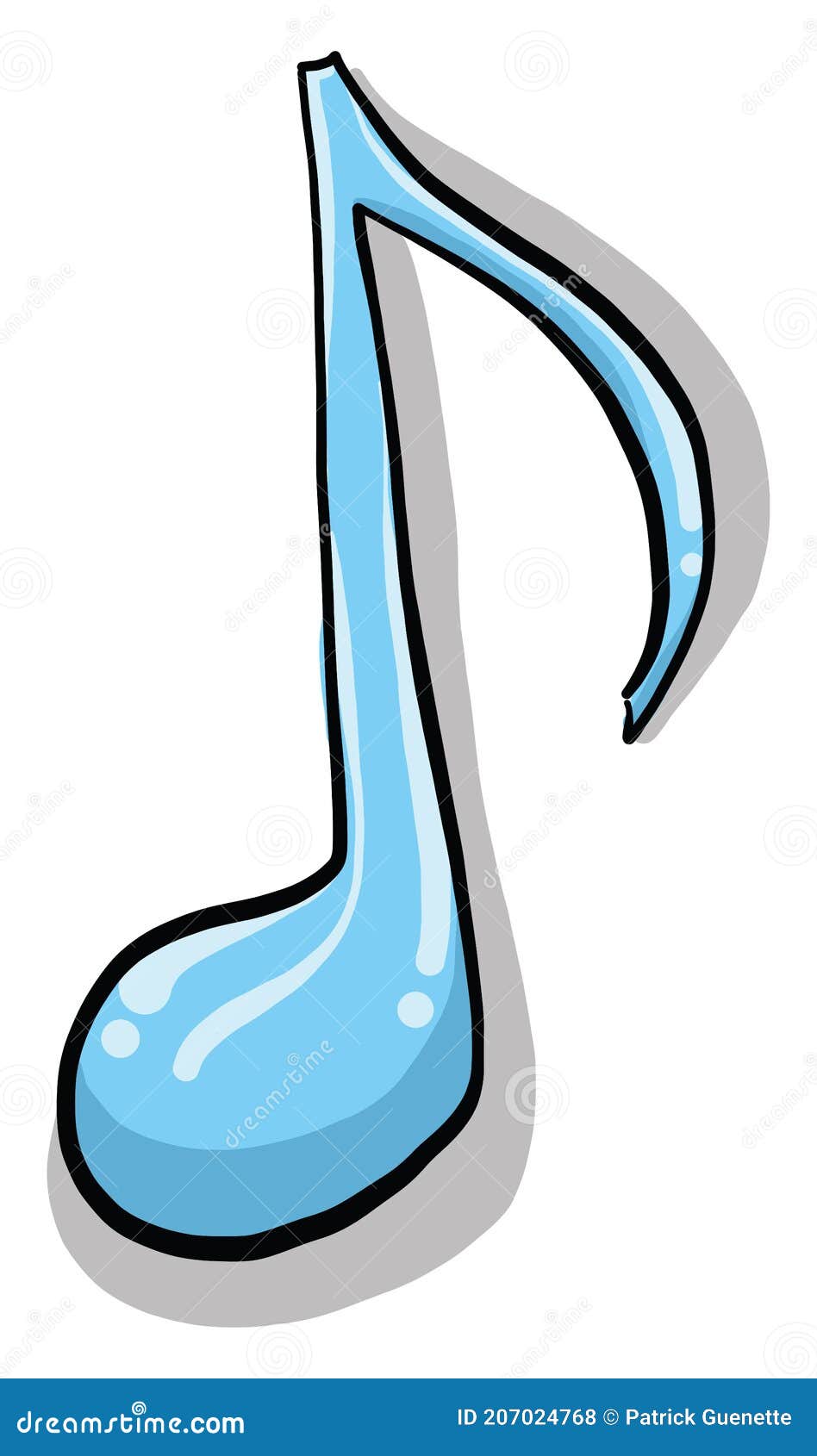 Blue Music Note , Illustration, Vector Stock Vector - Illustration of ...