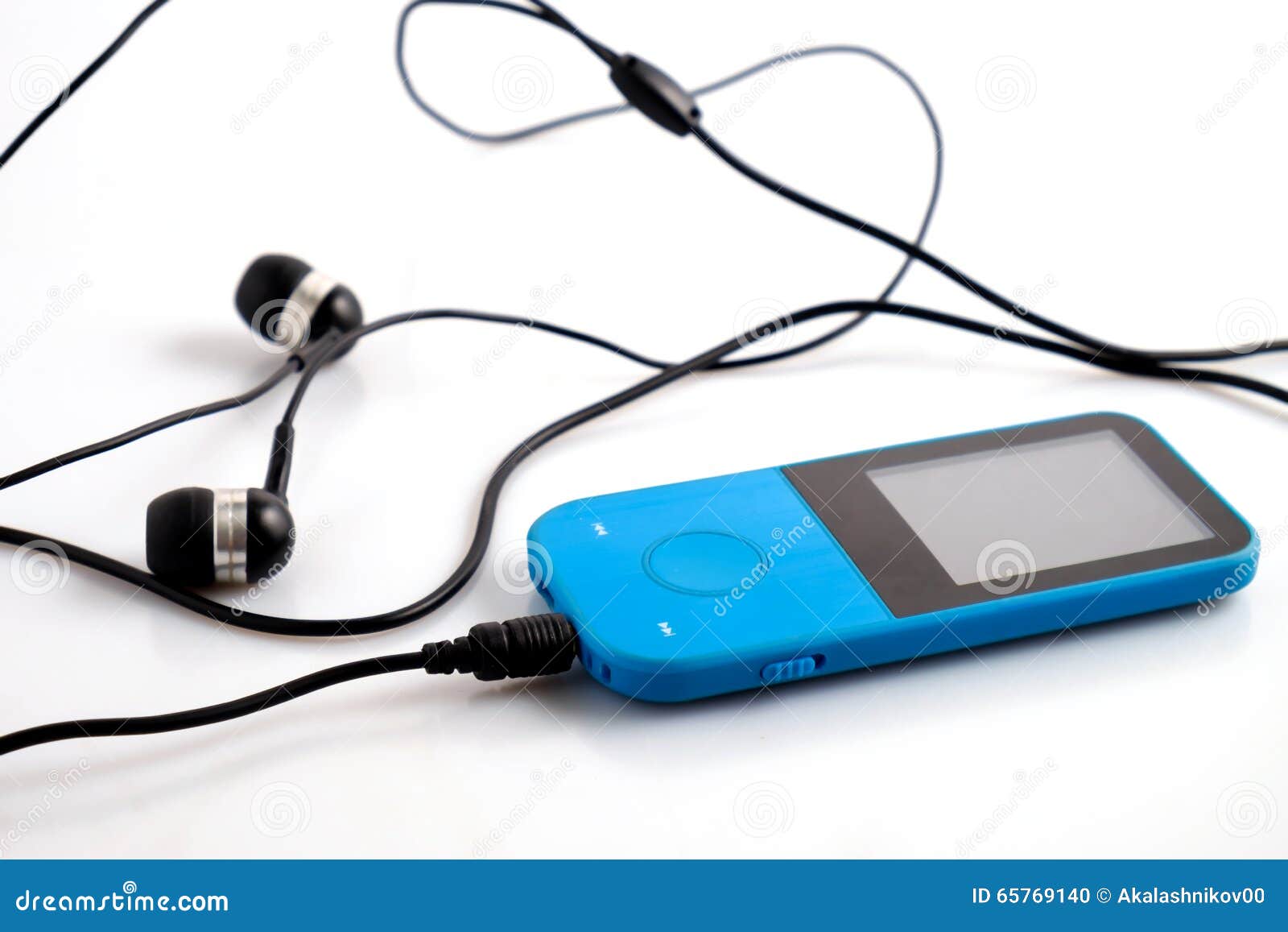 Blue Music Player on a White Background Stock Photo - Image of isolated ...