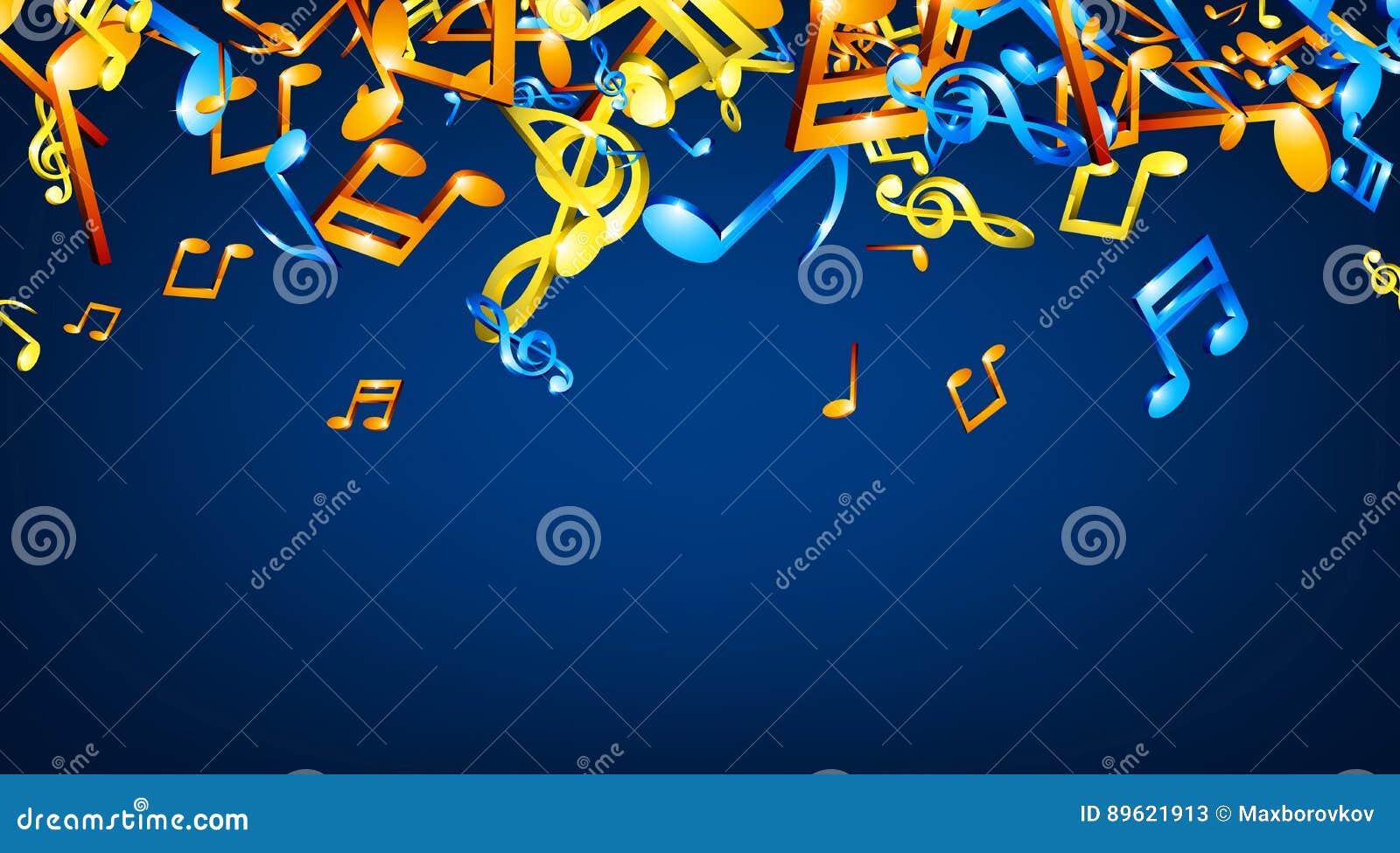Blue Musical Notes Color Spectrum Stock Photo | CartoonDealer.com #36588360