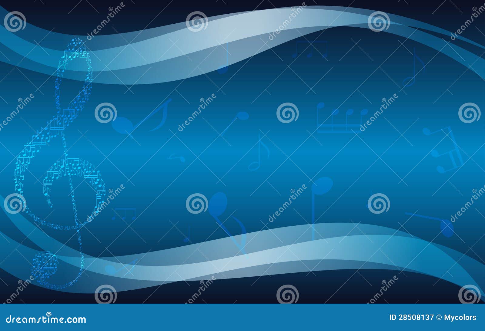 Blue Musical Notes Color Spectrum Stock Photo | CartoonDealer.com #36588360