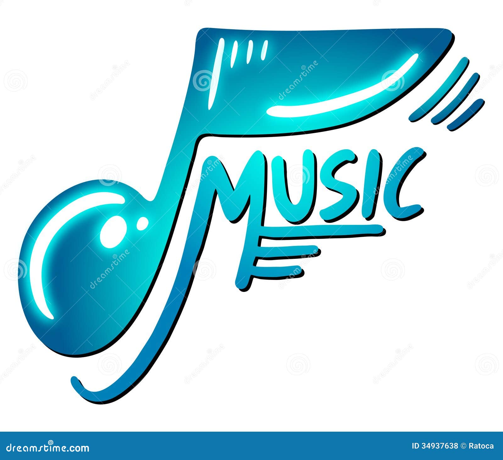 Blue musical stock illustration. Illustration of innovation - 34937638