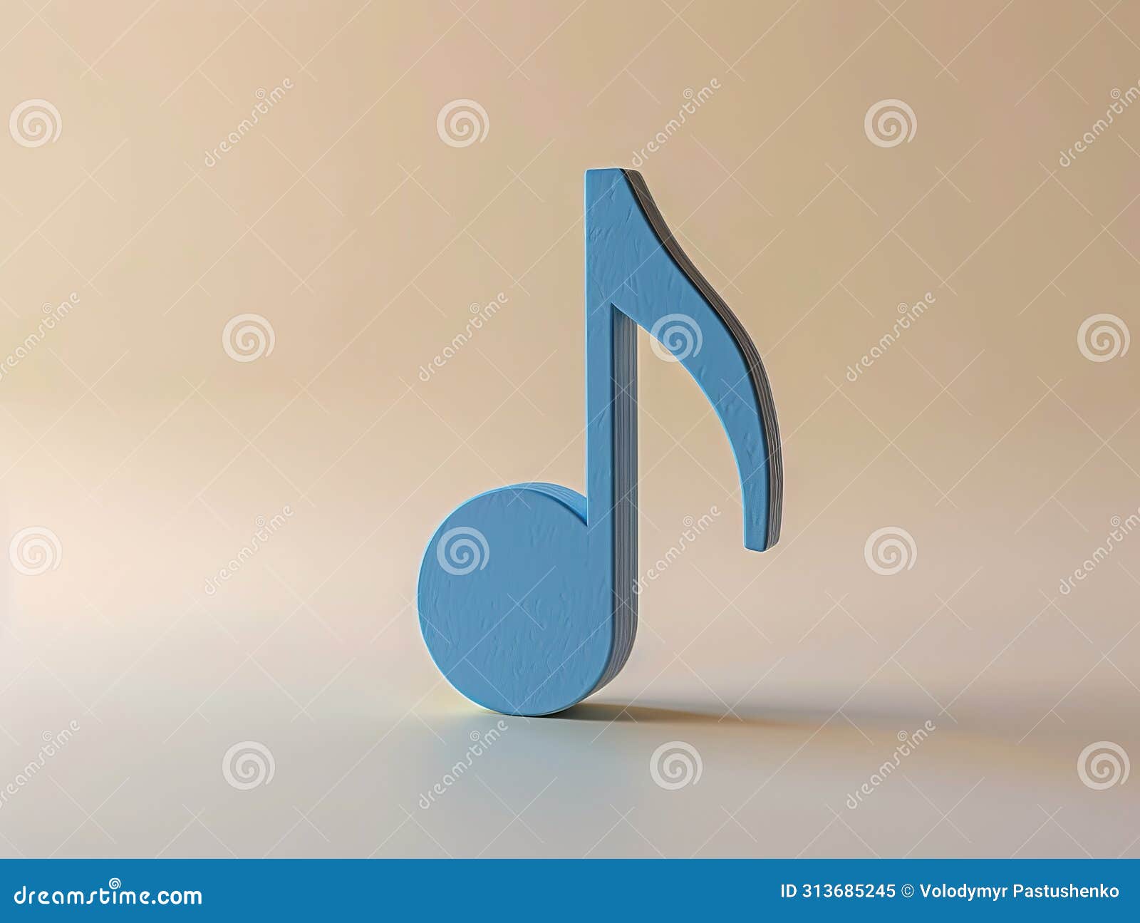 A Blue Musical Note on a White Background Stock Image - Image of blue ...