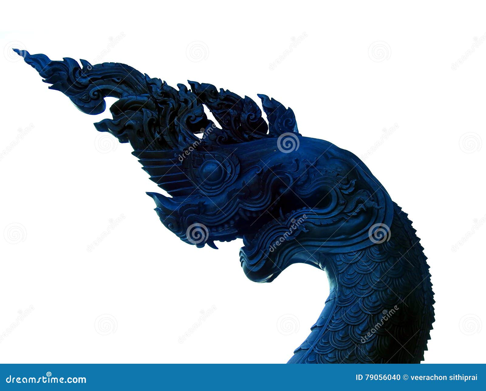 Blue nagas statue . stock photo. Image of fabulous, ancient - 79056040