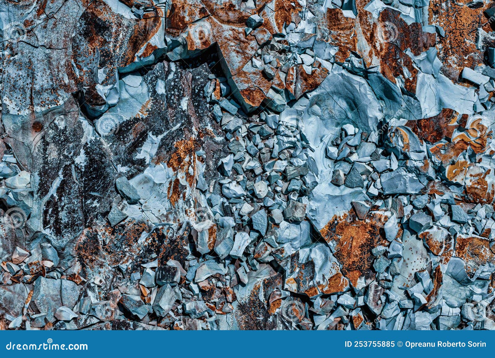Blue natural rock texture stock image. Image of colorful - 253755885