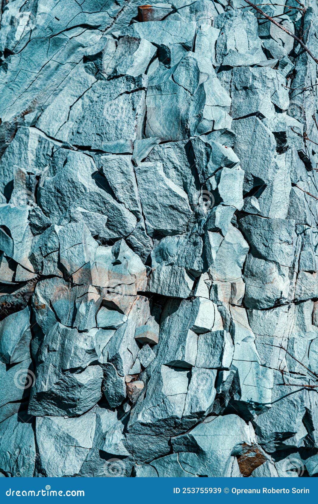 Blue natural rock texture stock image. Image of material - 253755939