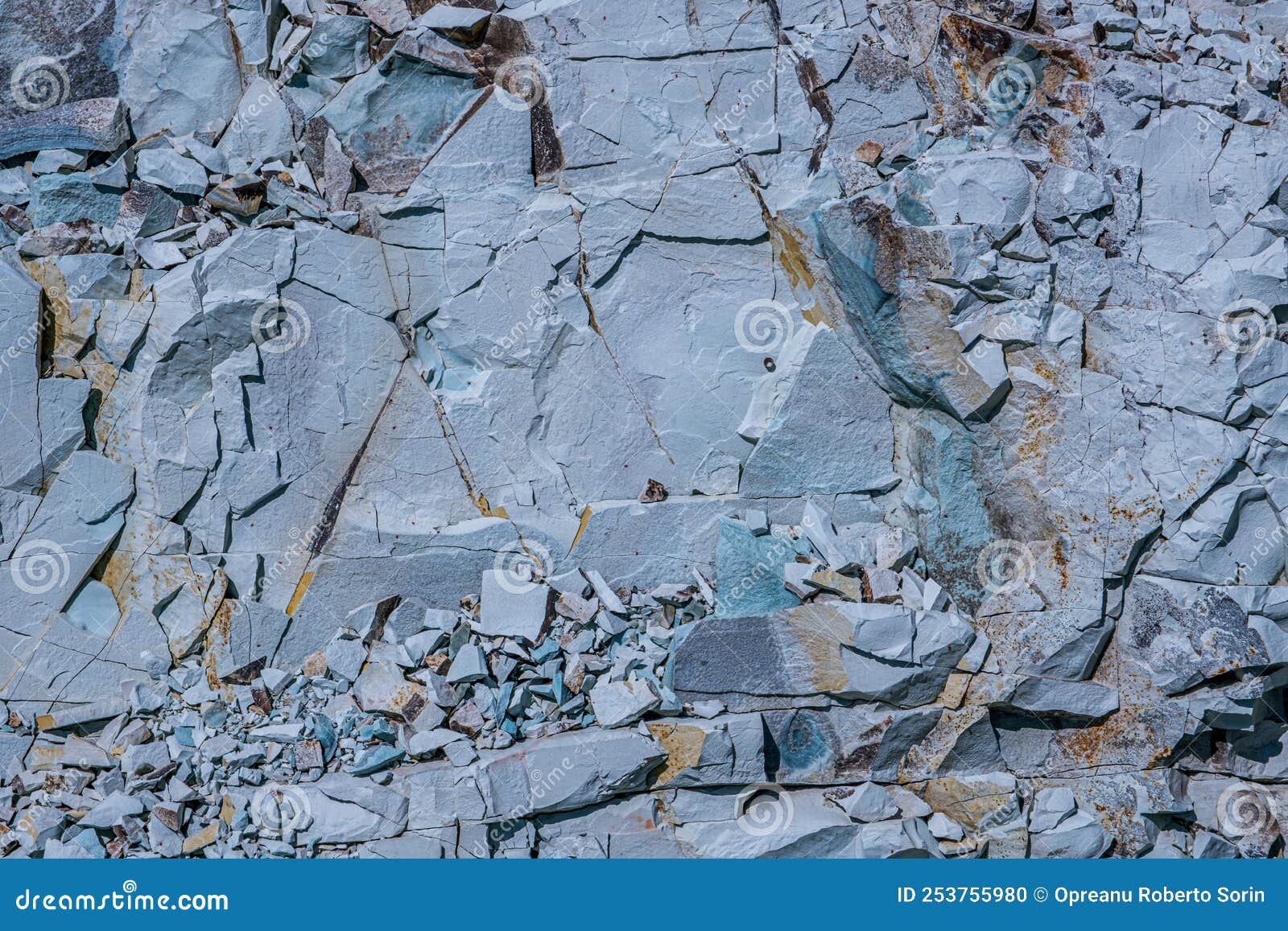 Blue natural rock texture stock photo. Image of color - 253755980