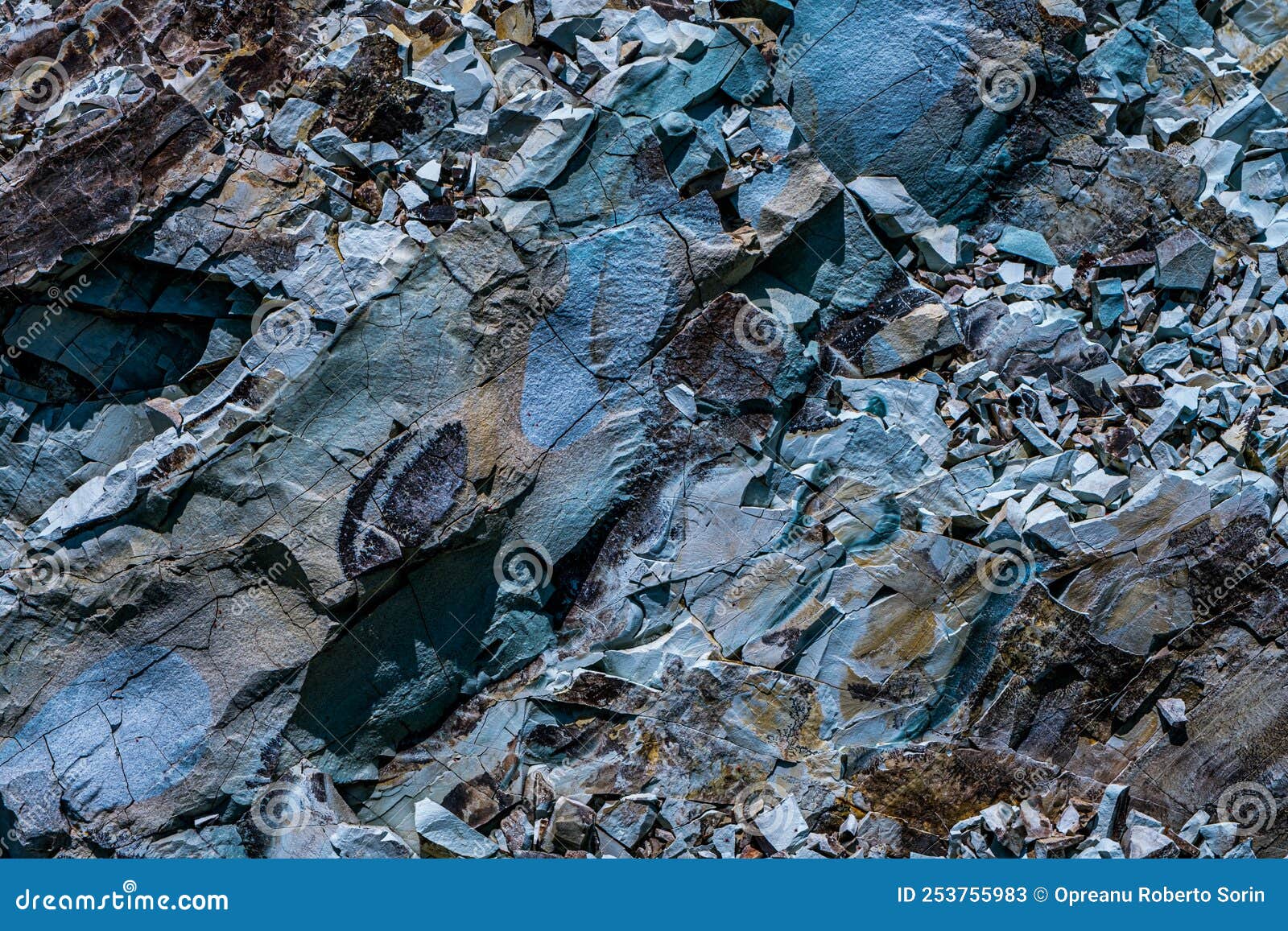 Blue natural rock texture stock image. Image of decoration - 253755983