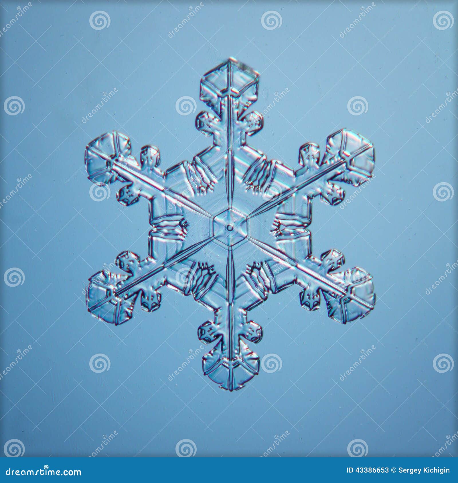 Blue Natural Snowflake Macro Piece of Ice Stock Image - Image of glass ...
