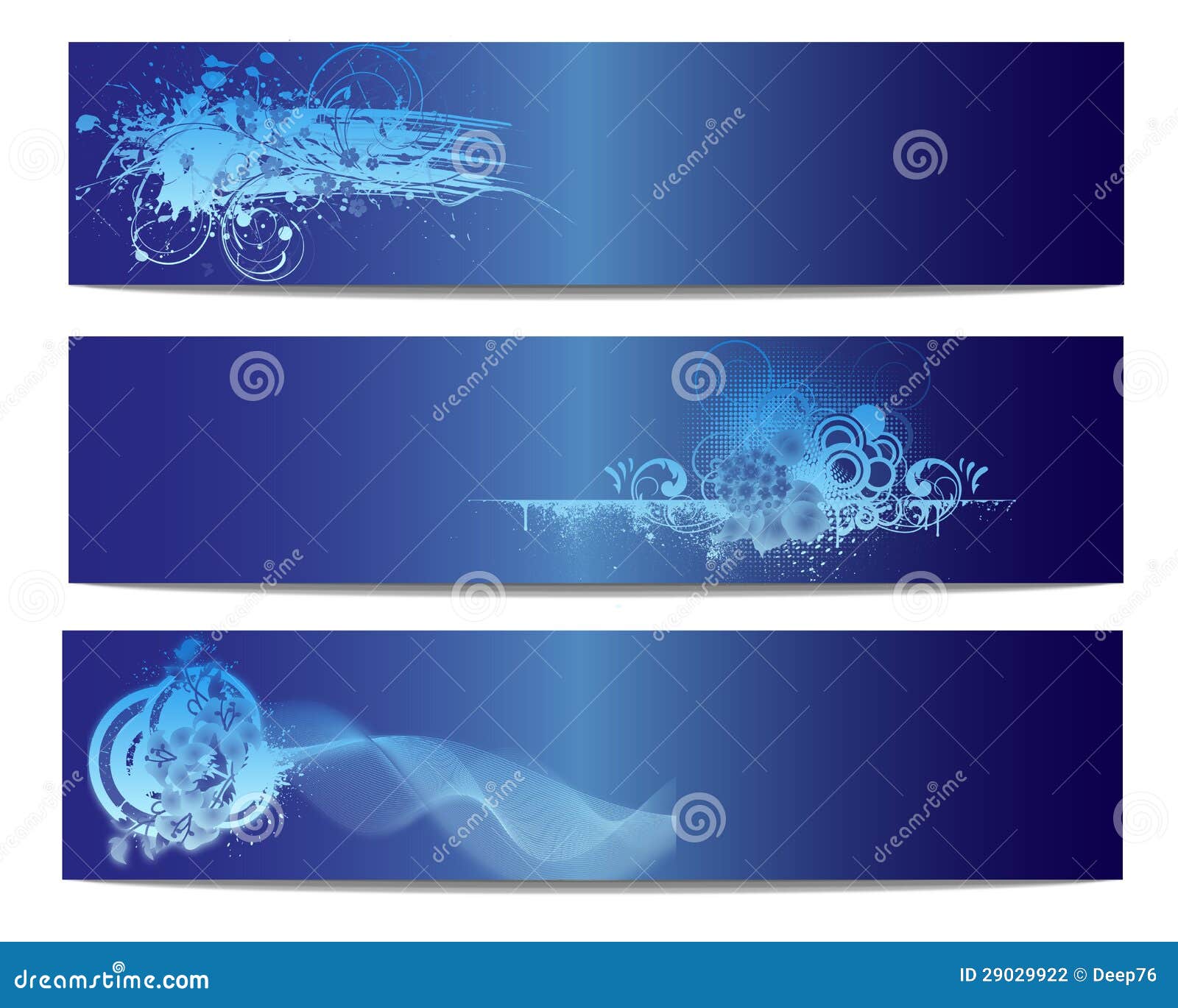 Blue Nature Vector Banner stock illustration. Illustration of design ...