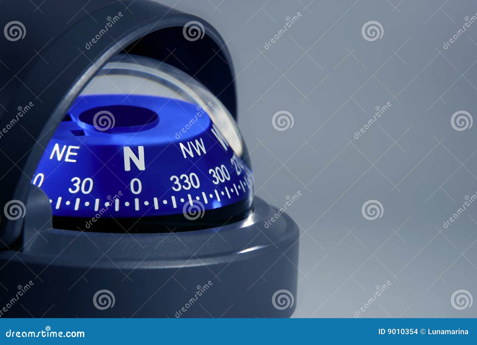 Blue Nautical Compass Close Up Stock Photo - Image of magnetic, macro ...