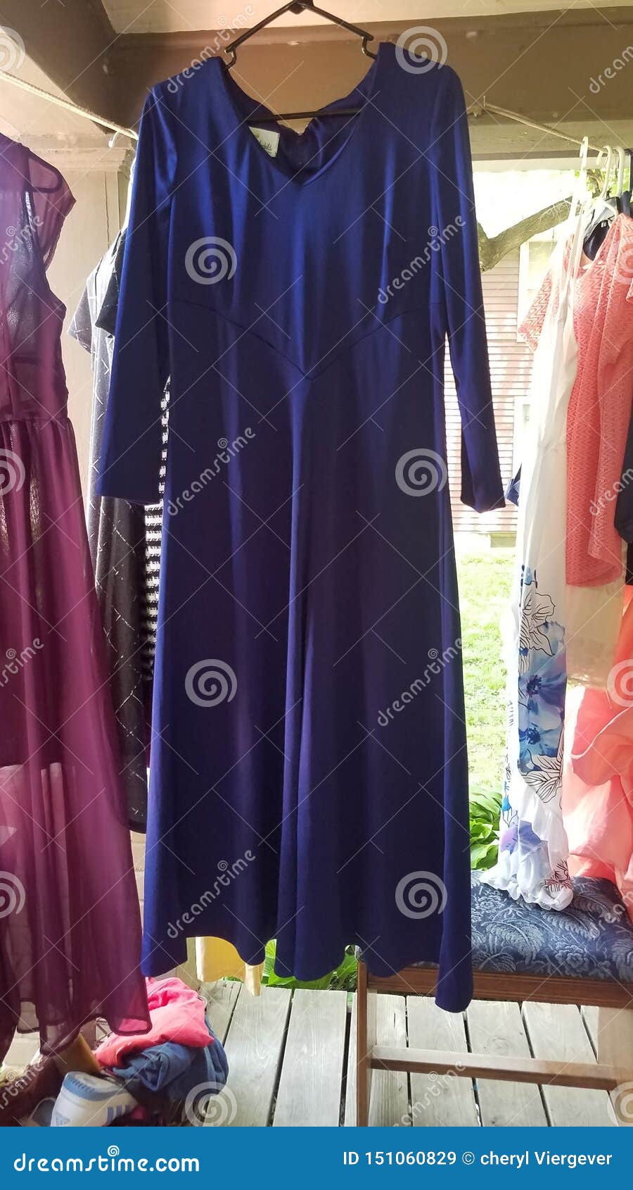 Blue navy blue dress stock image. Image of full, navy - 151060829