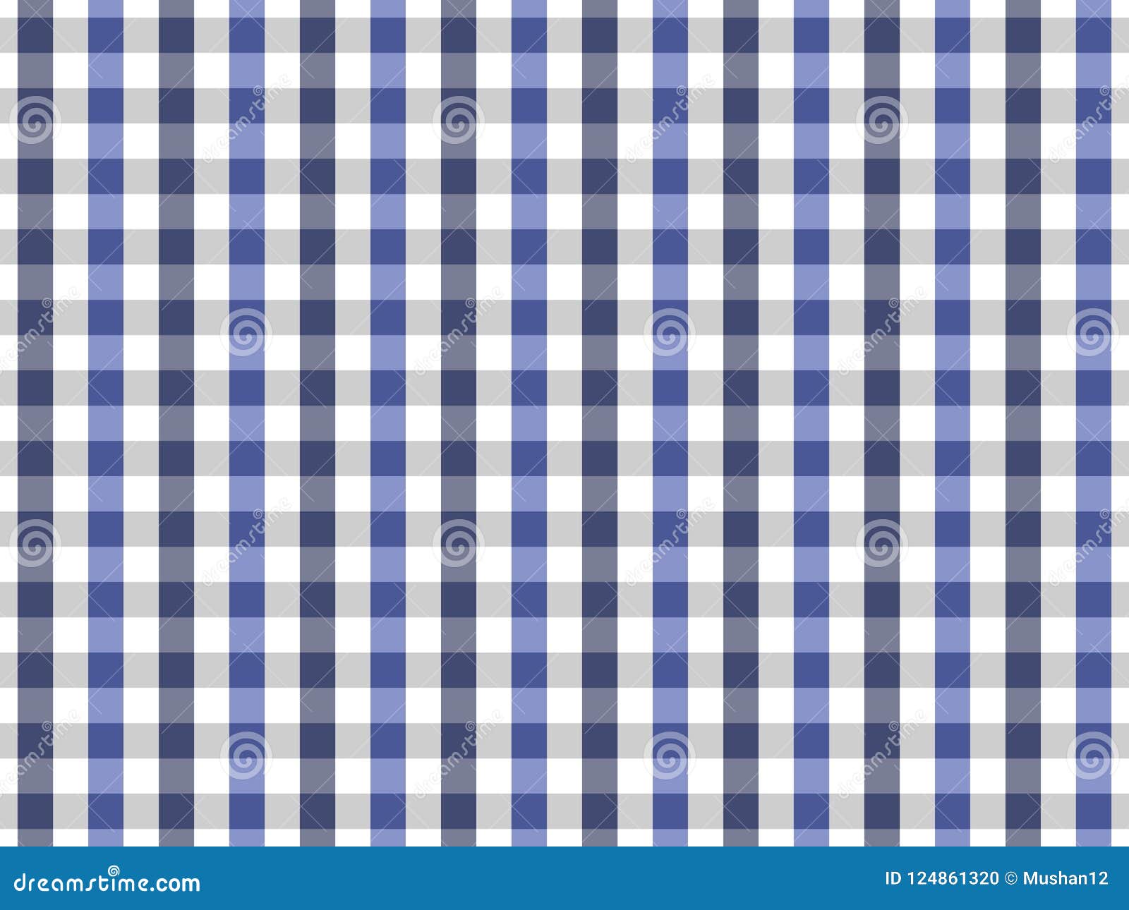 Blue and Navy Blue Tablecloth Seamless Gingham Pattern. Two Color ...