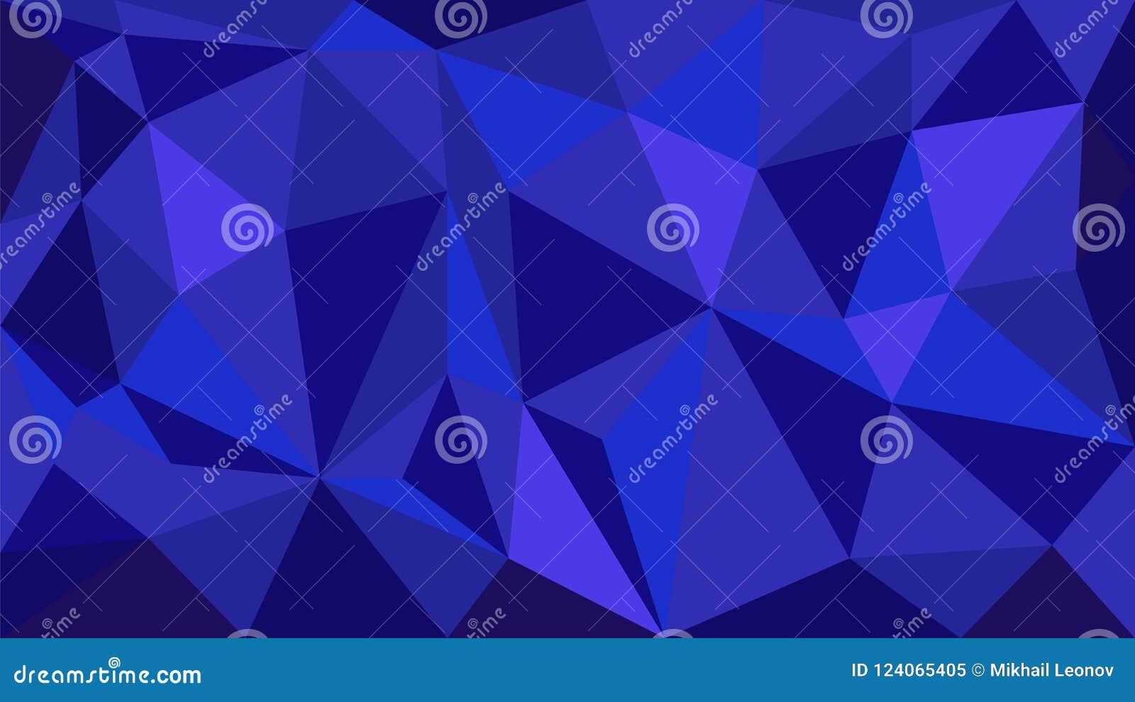 Blue Navy Vector Polygonal Geometric Pattern Background Made of Trianle ...