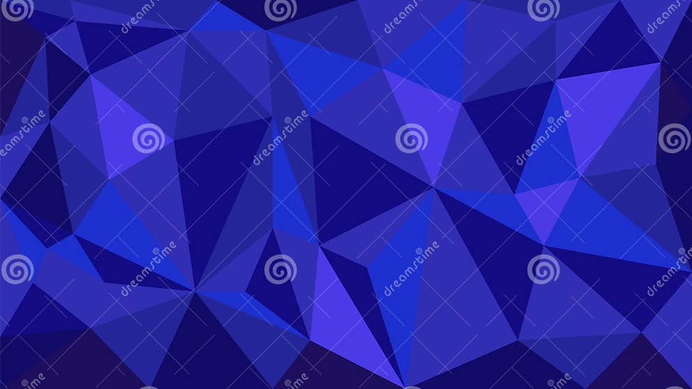 Blue Navy Vector Polygonal Geometric Pattern Background Made of Trianle ...