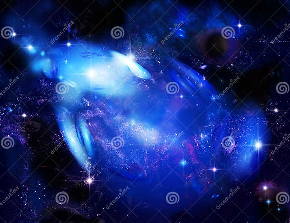 Blue nebula stock illustration. Illustration of astronomy - 10313729