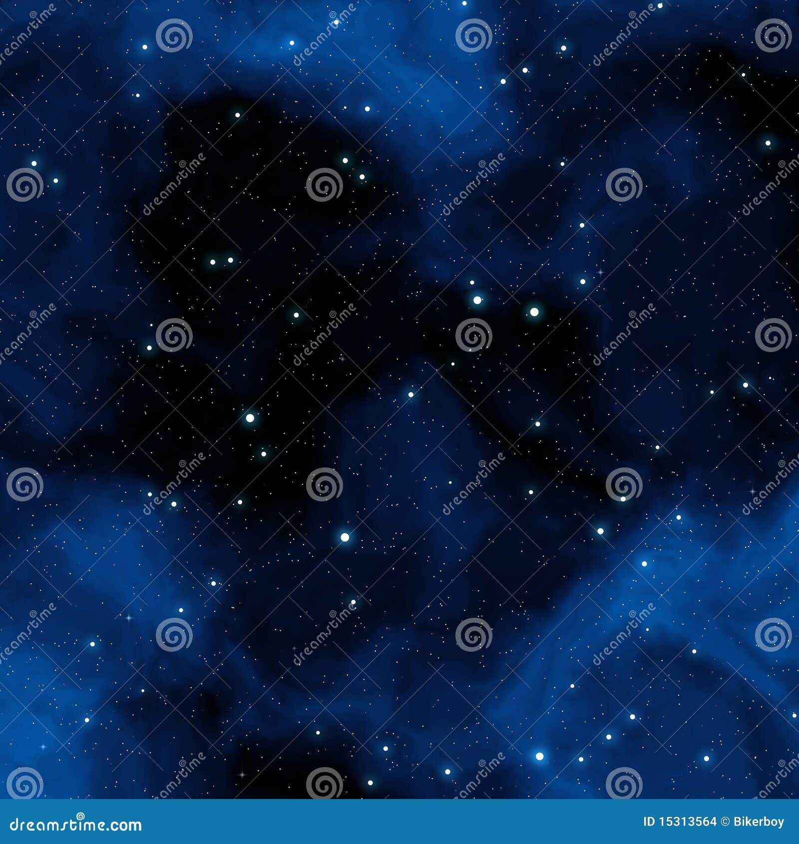 Blue nebula stock illustration. Illustration of astronomy - 15313564