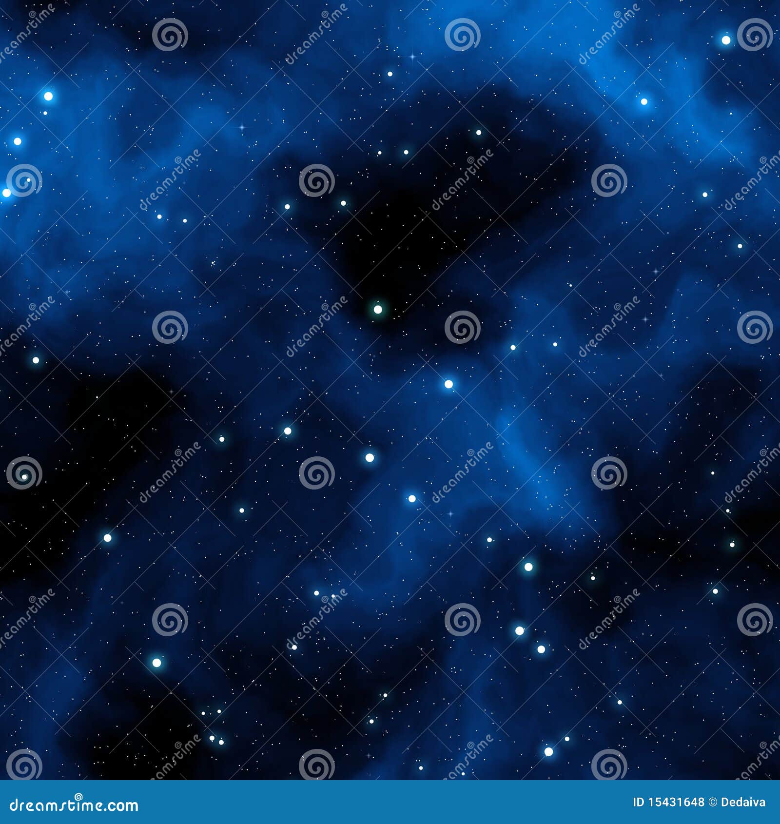 Blue nebula stock illustration. Illustration of black - 15431648