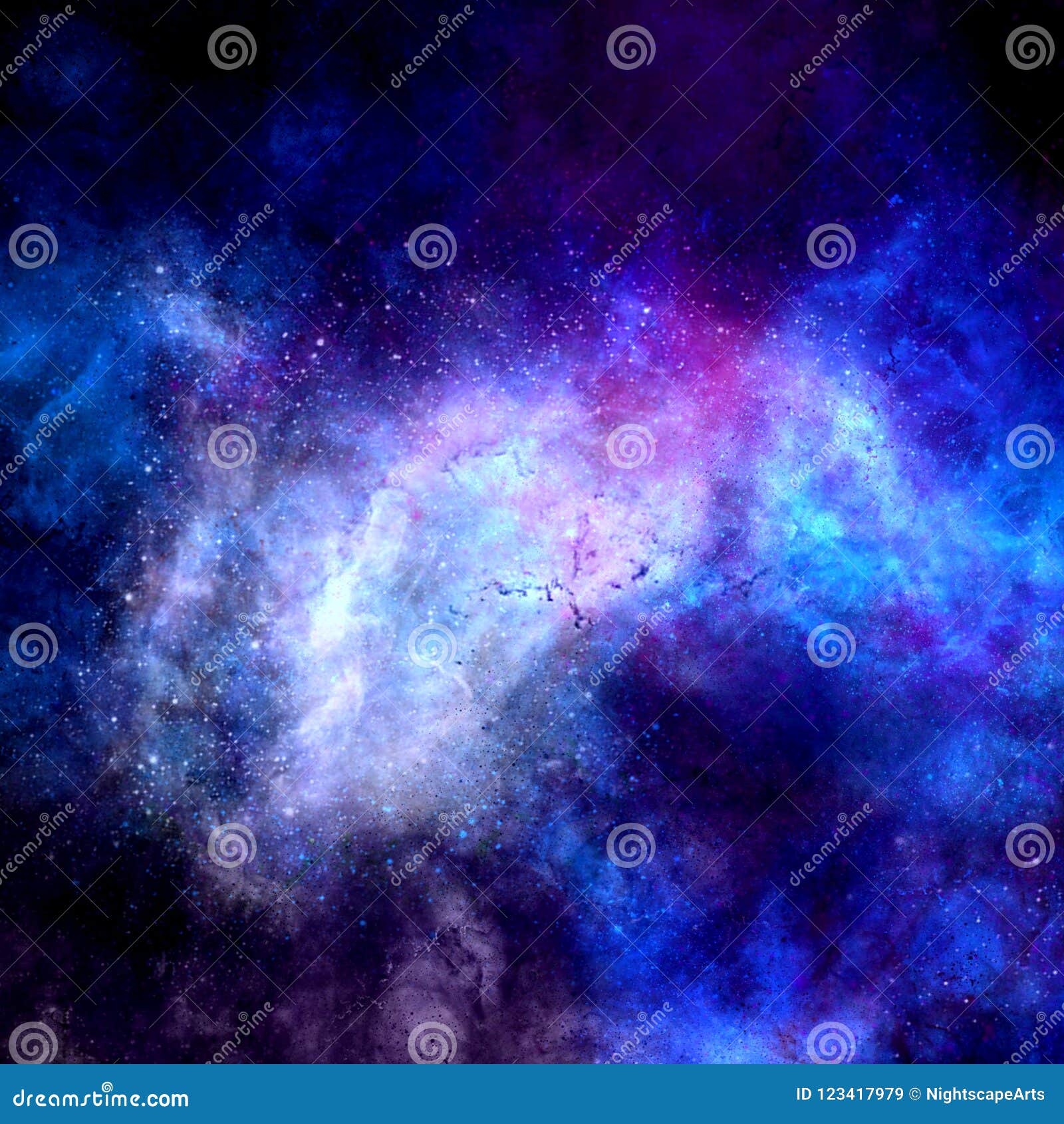 Blue Nebula Burst Background Image Illustration Stock Illustration ...